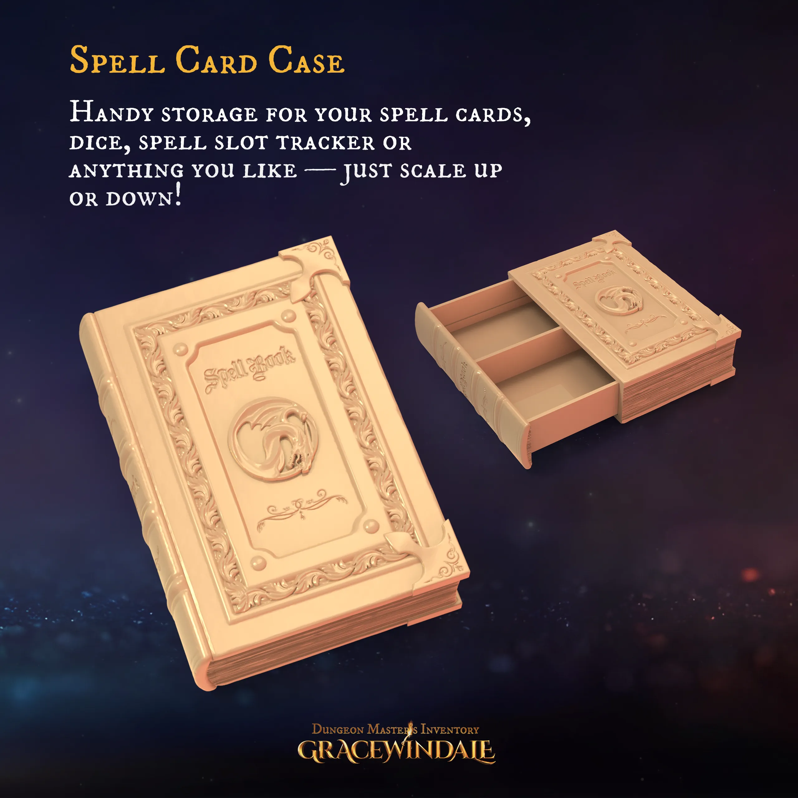 Game Props STL Download - DM Inventory: Spell Bookby Gracewindale