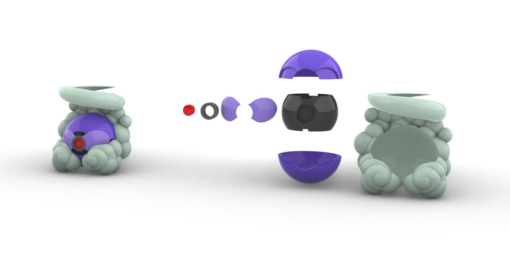 Pokeball 351 Castform 4 Forms | 3D models download | Creality Cloud