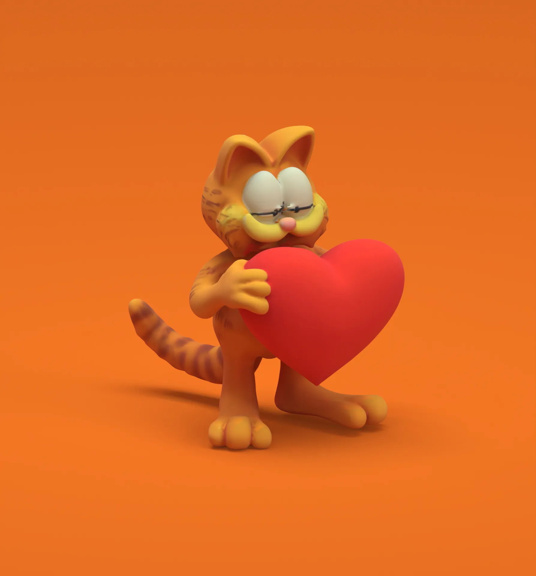 Characters & Creatures STL Descarga - Garfield valentine Keychain ...