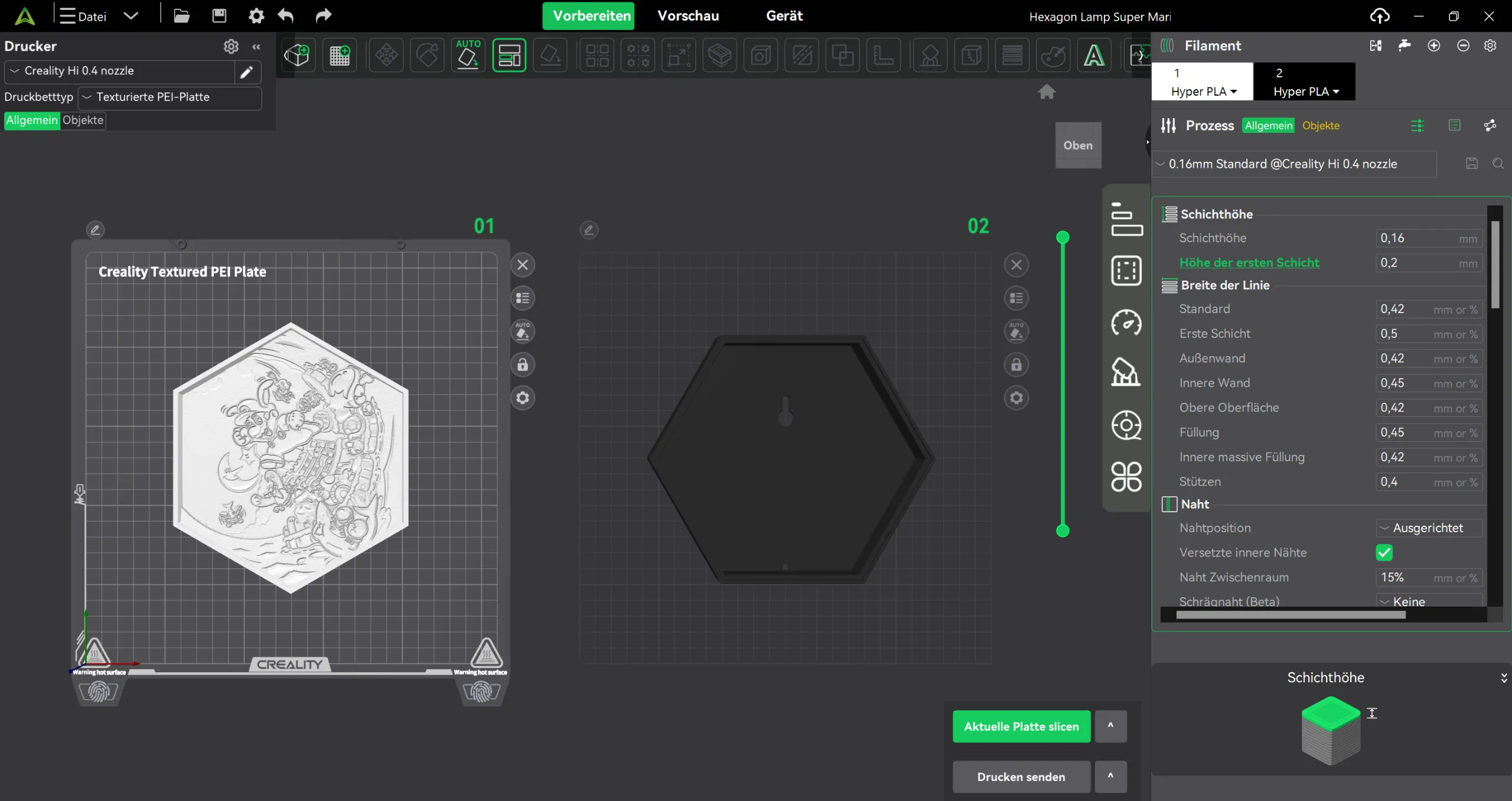 3D Printer Files | 3MF File | Hexagon Lamp Super Mario | Creality Cloud