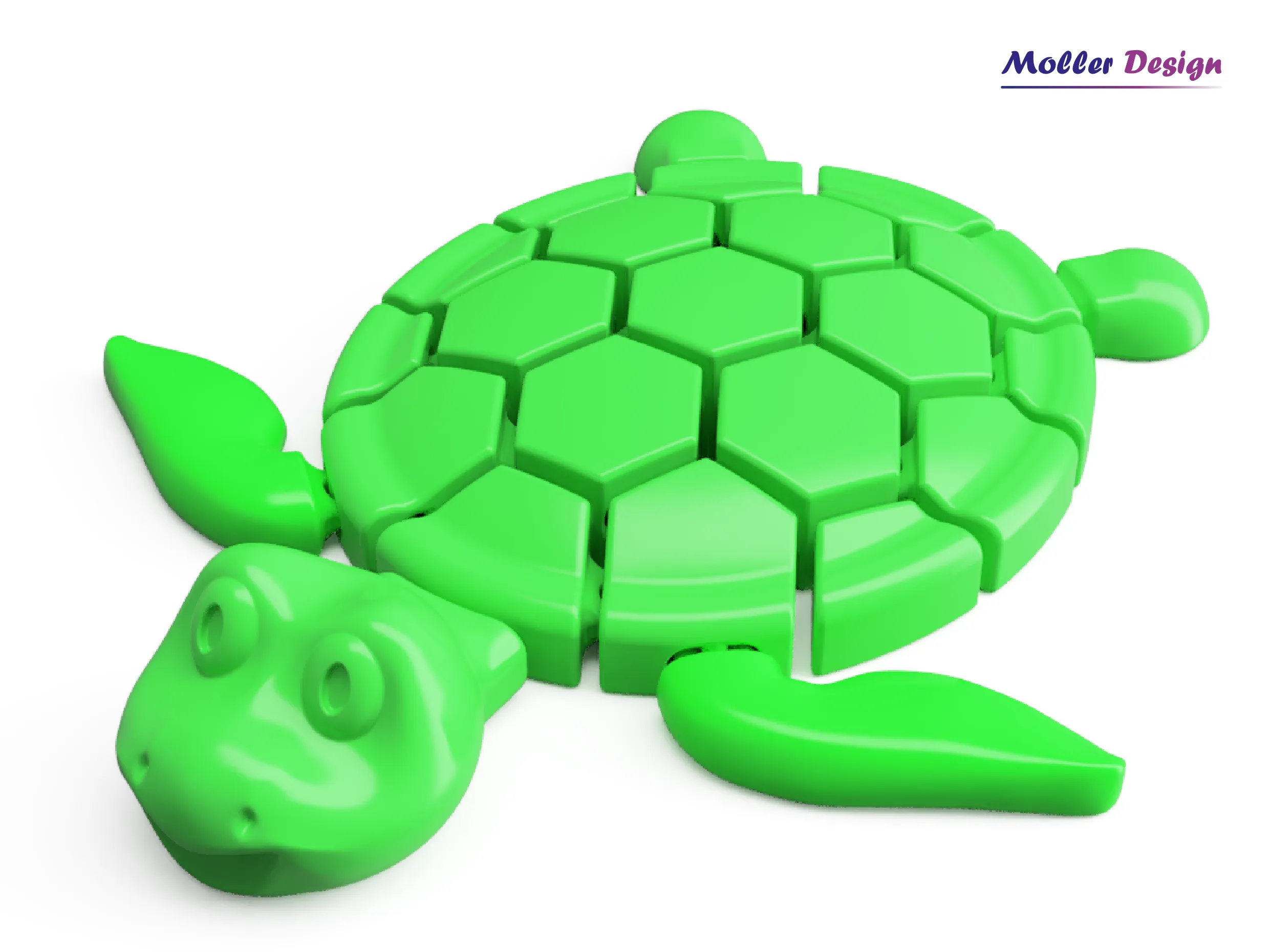 Other STL Descarga - Flexible turtle fidget - MollerDesign