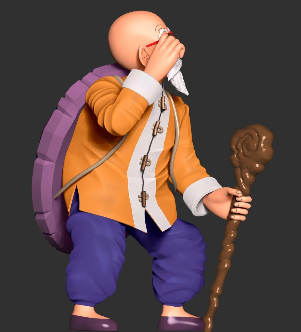 Characters & Creatures STL Download - Master Roshi - Dragon Ballby ...