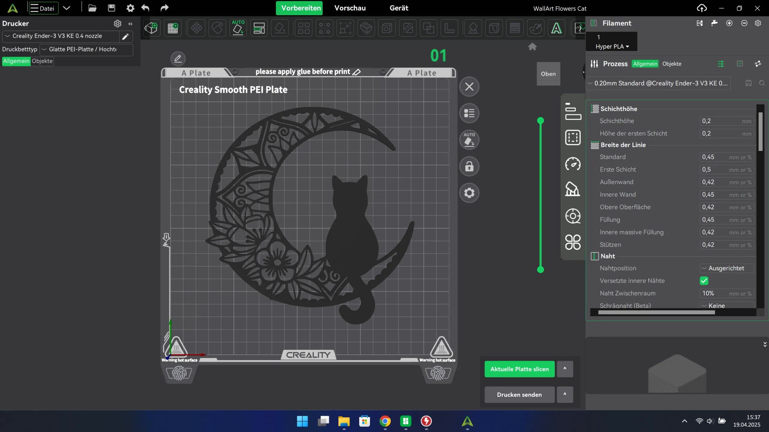Archivos de impresora 3D | Archivo 3MF | WallArt Flowers Cat | Creality Cloud