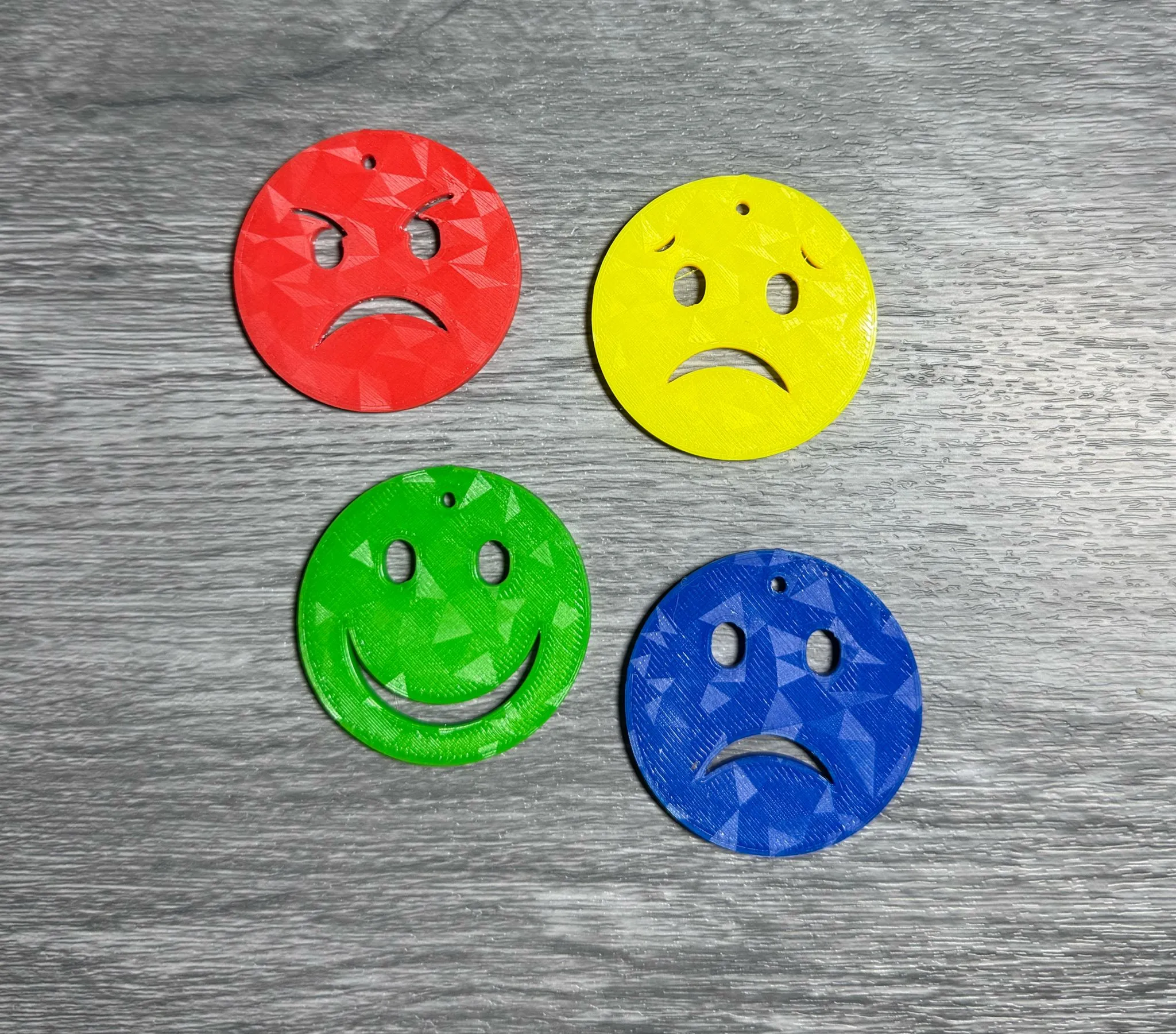 3D Printer Files | 3MF File | Emotion Tiles Keyring, communication aid ...