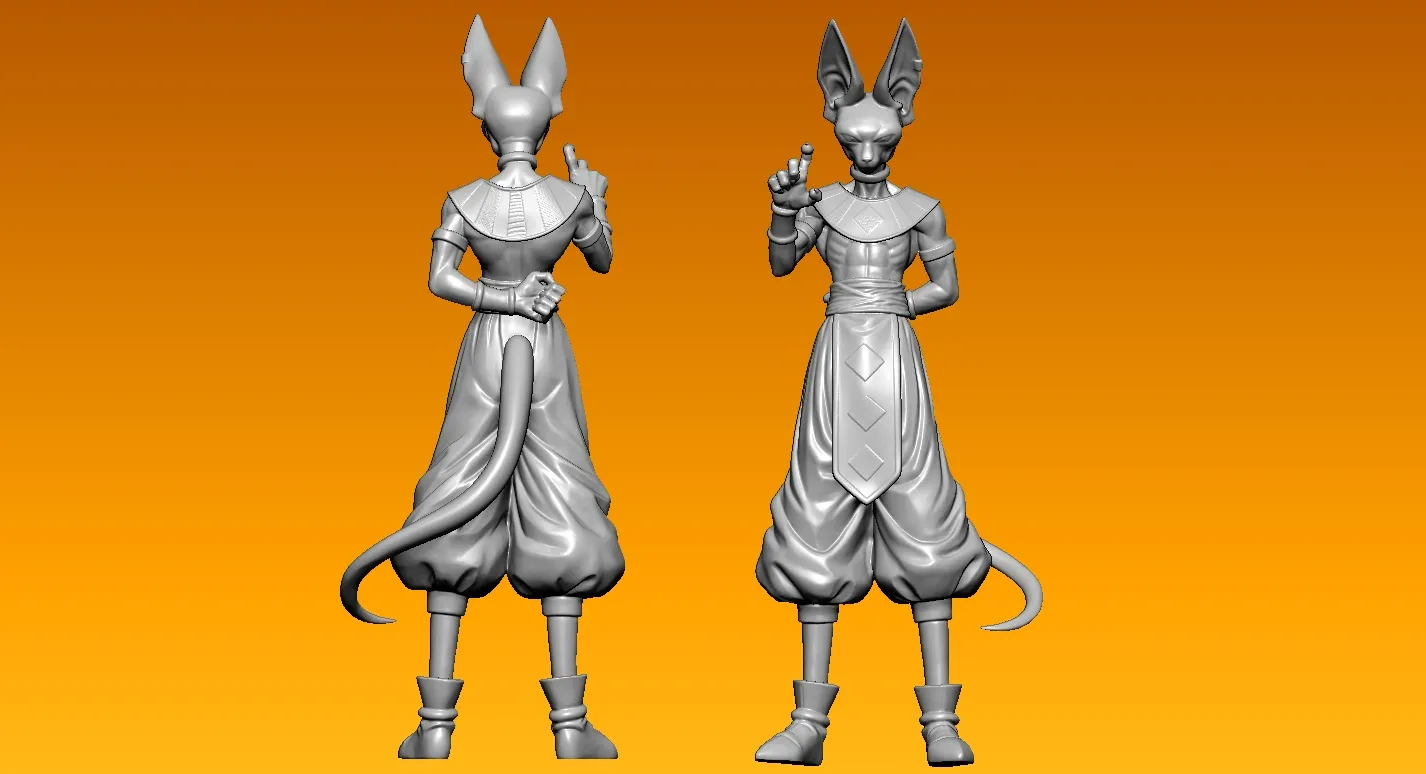 Characters & Creatures STL Download - Beerus Dragon ball Z model - 3D ...
