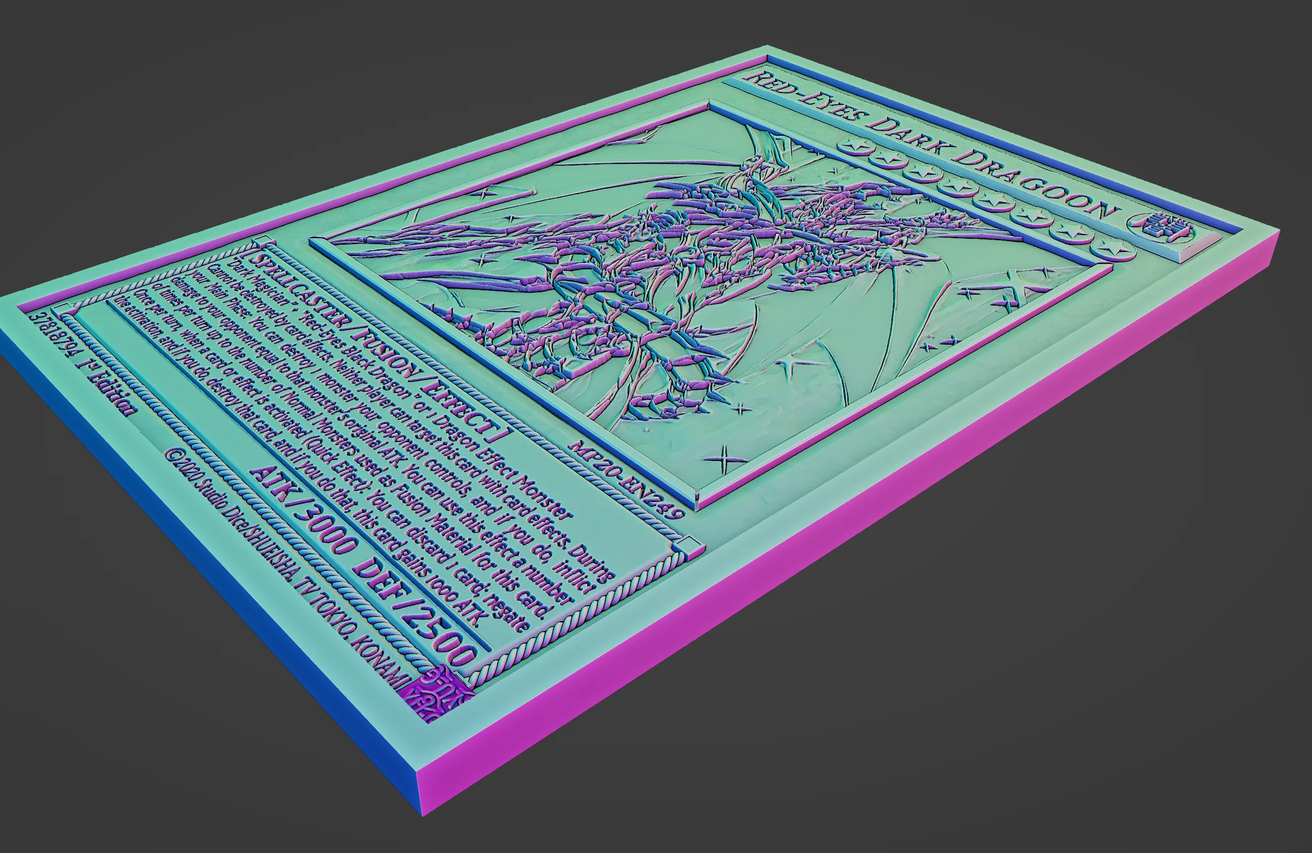 Free Other STL Download - Red-Eyes Dark Dragoon - yu-gi-oh!by Wsonuchiha3D
