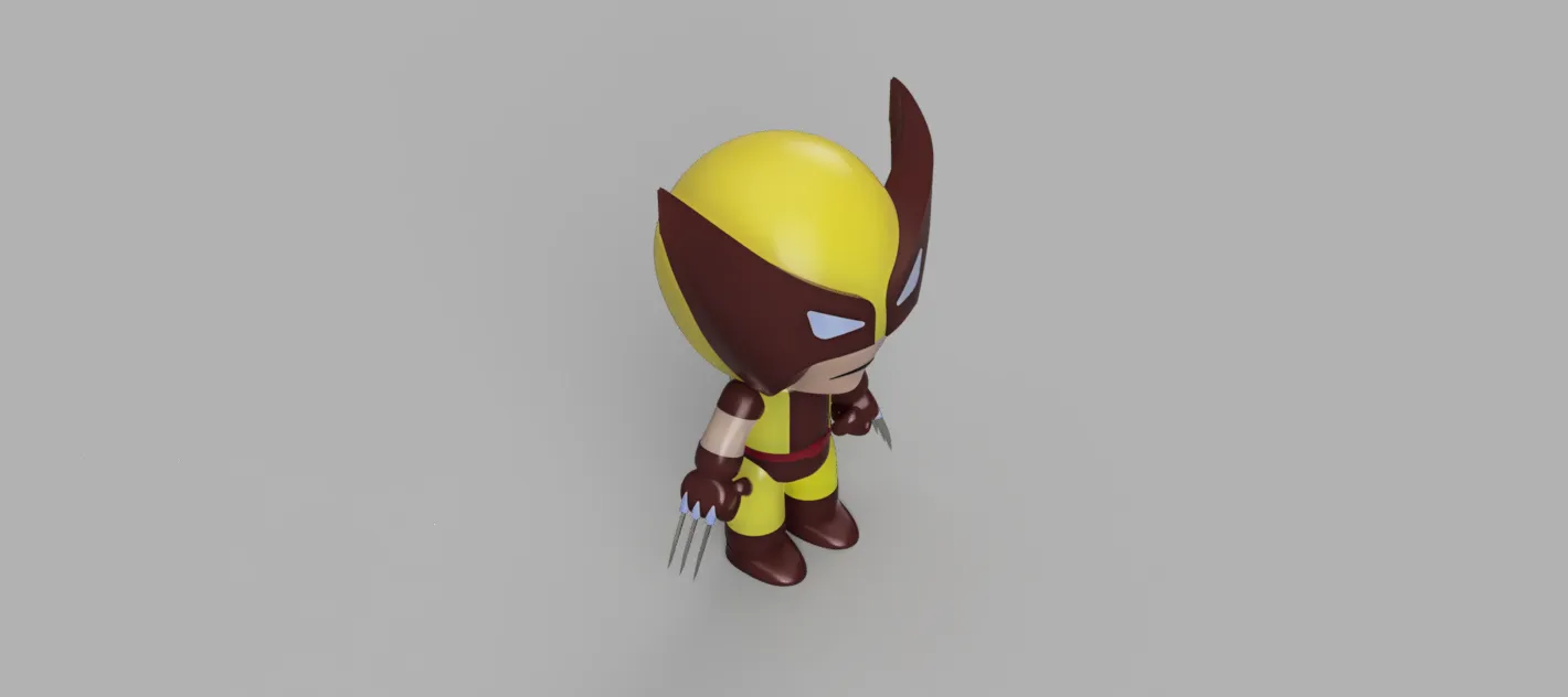Characters & Creatures STL Download - Marvel Mini Wolverine / Brown ...