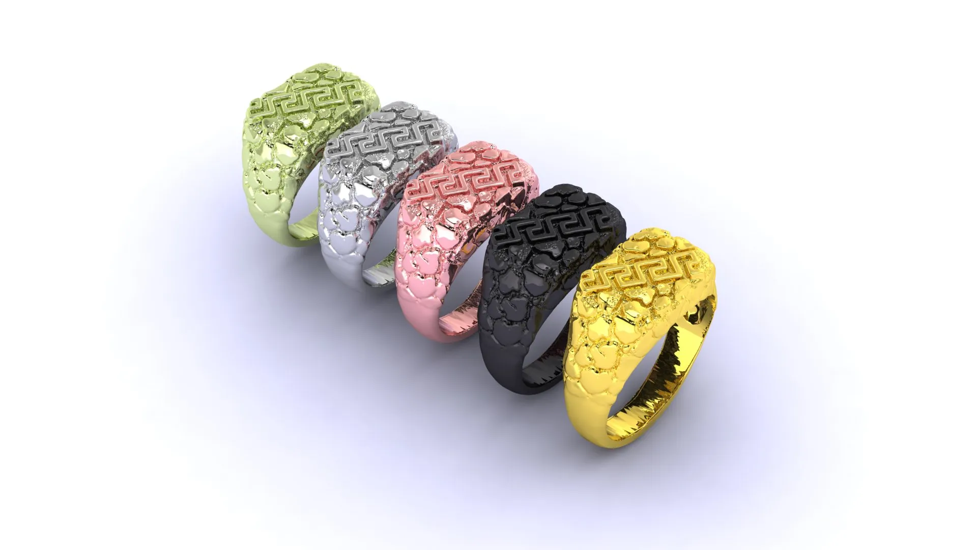 Jewelry & Accessories STL Download - Jewelry Ring R001 5 MEASURES 3D ...