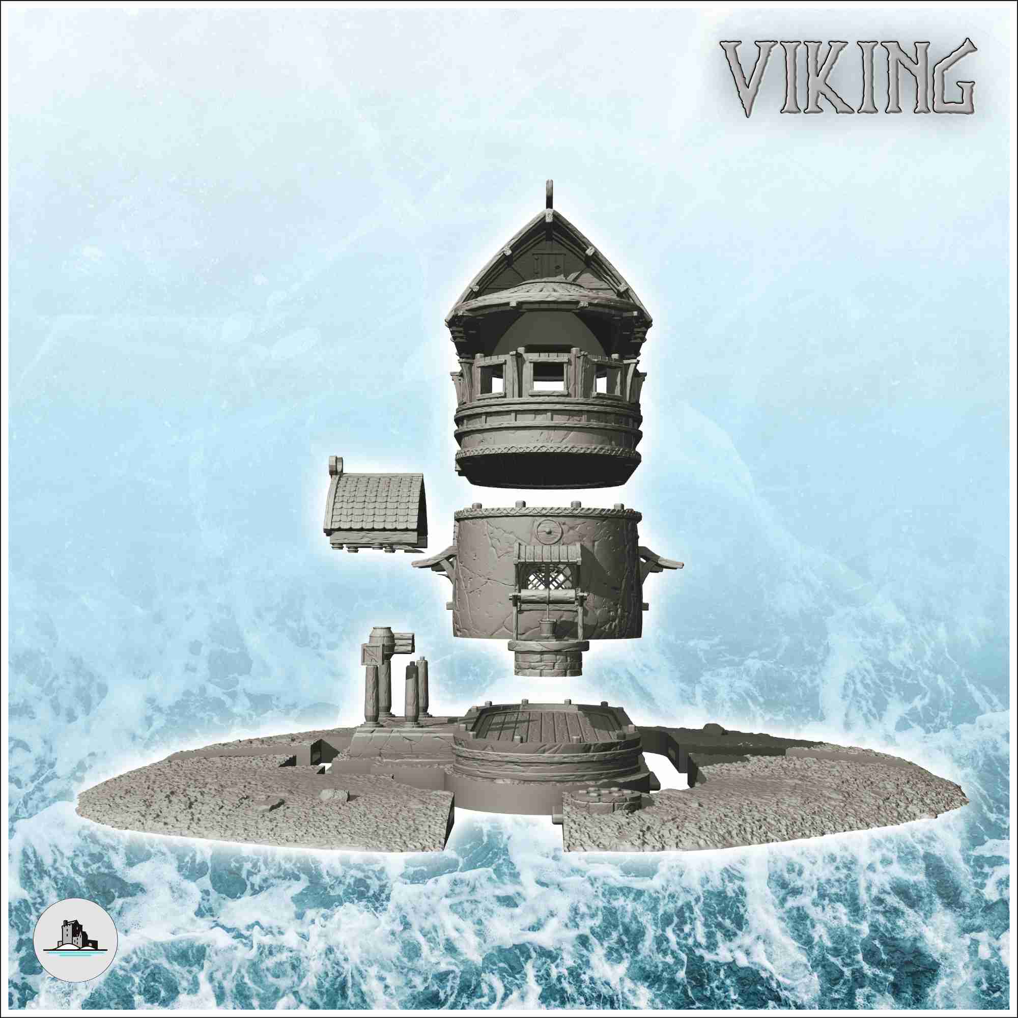 Viking palace with large canopy and well (10) - scenery medi | 3D ...