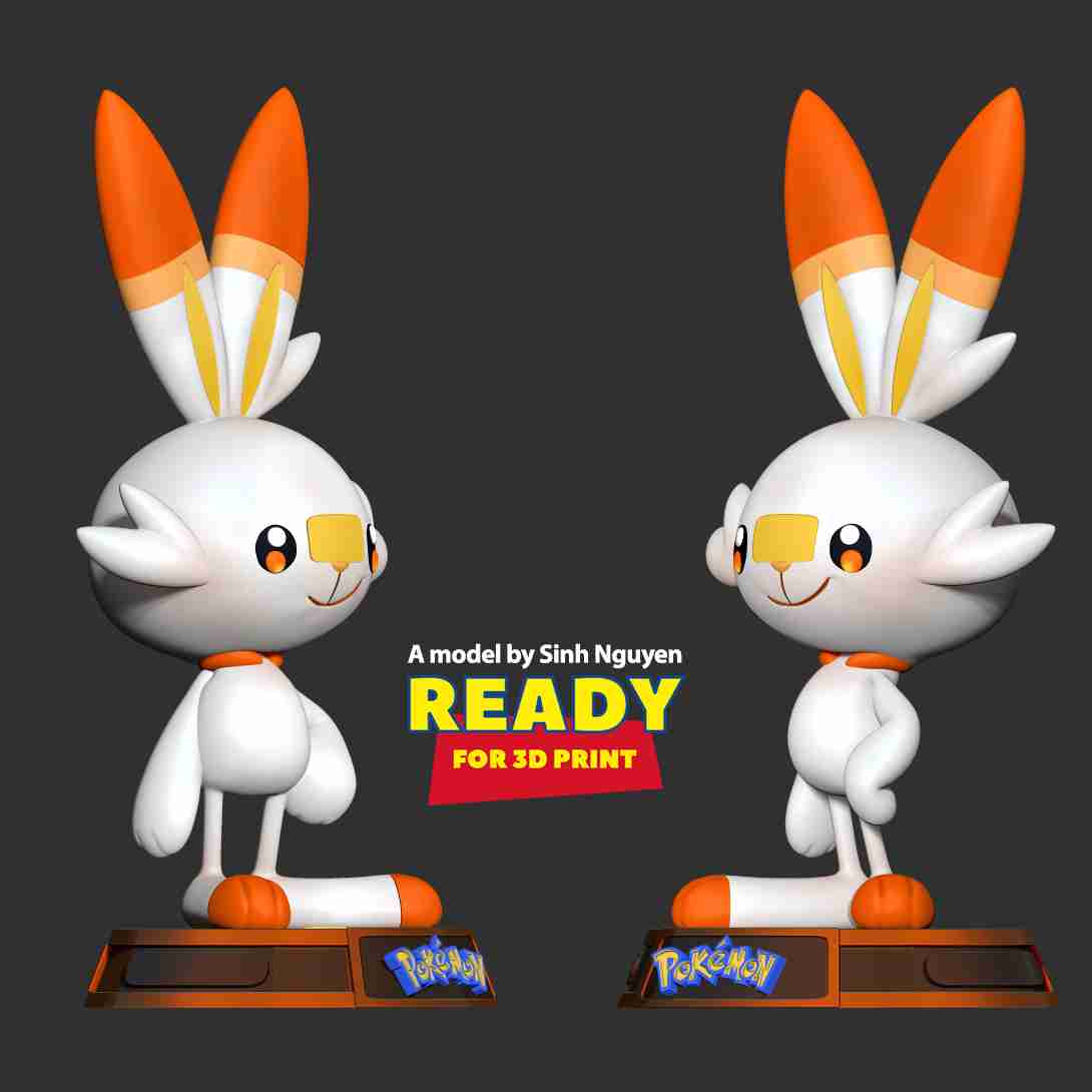 Scorbunny - Pokemon Fanart | 3D models download | Creality Cloud