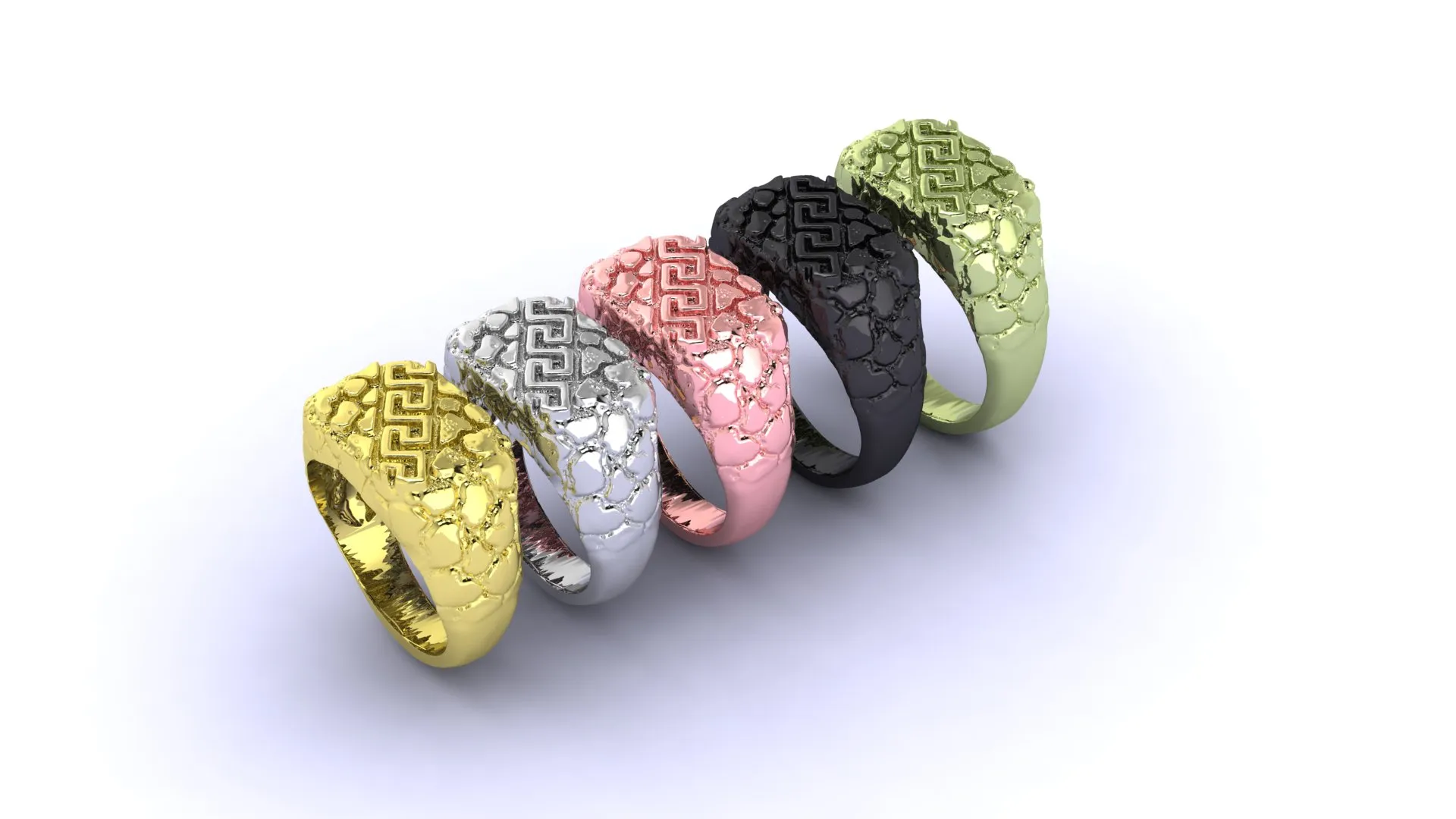 Jewelry & Accessories STL Download - Jewelry Ring R001 5 MEASURES 3D ...