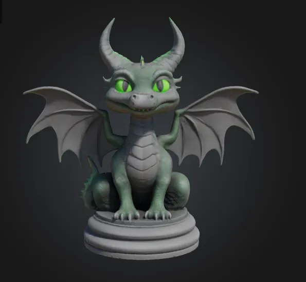 Characters & Creatures STL Download - Anime Dragon Chess Set Ember ...