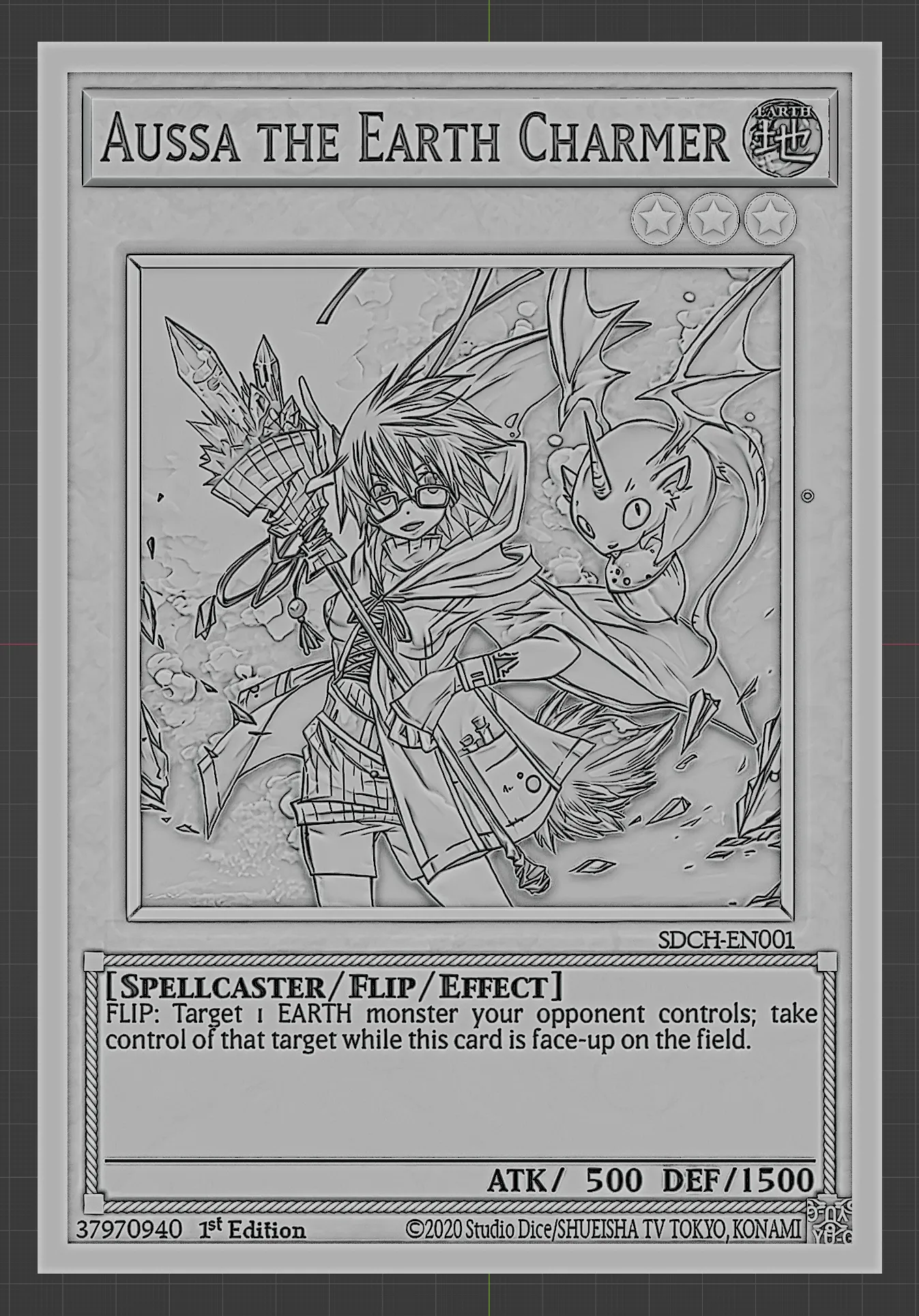 Other STL Download - AUSSA THE EARTH CHARMER - YU-GI-OH!by Wsonuchiha3D