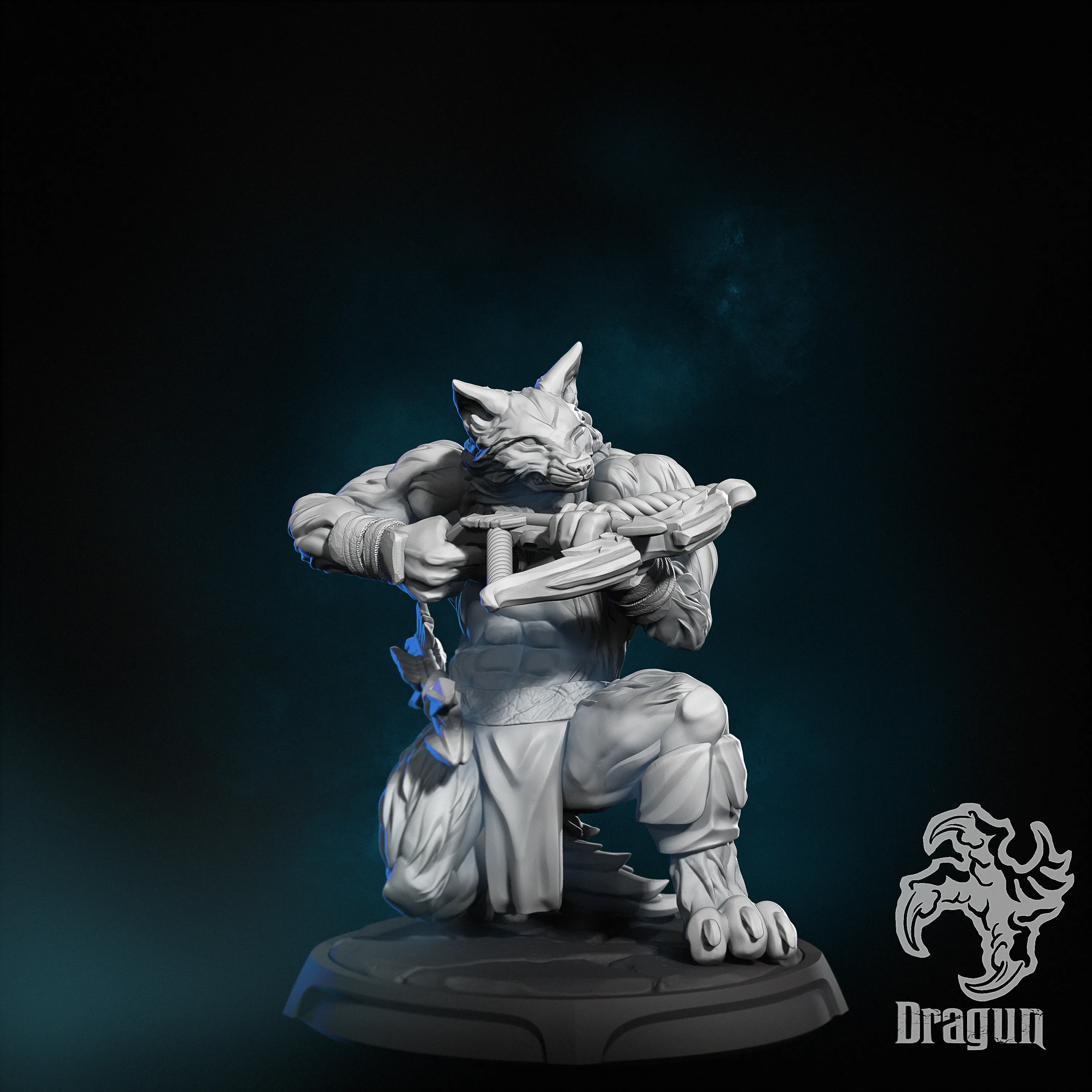 Characters & Creatures STL Download - Wolfman 3by Dragun Studios