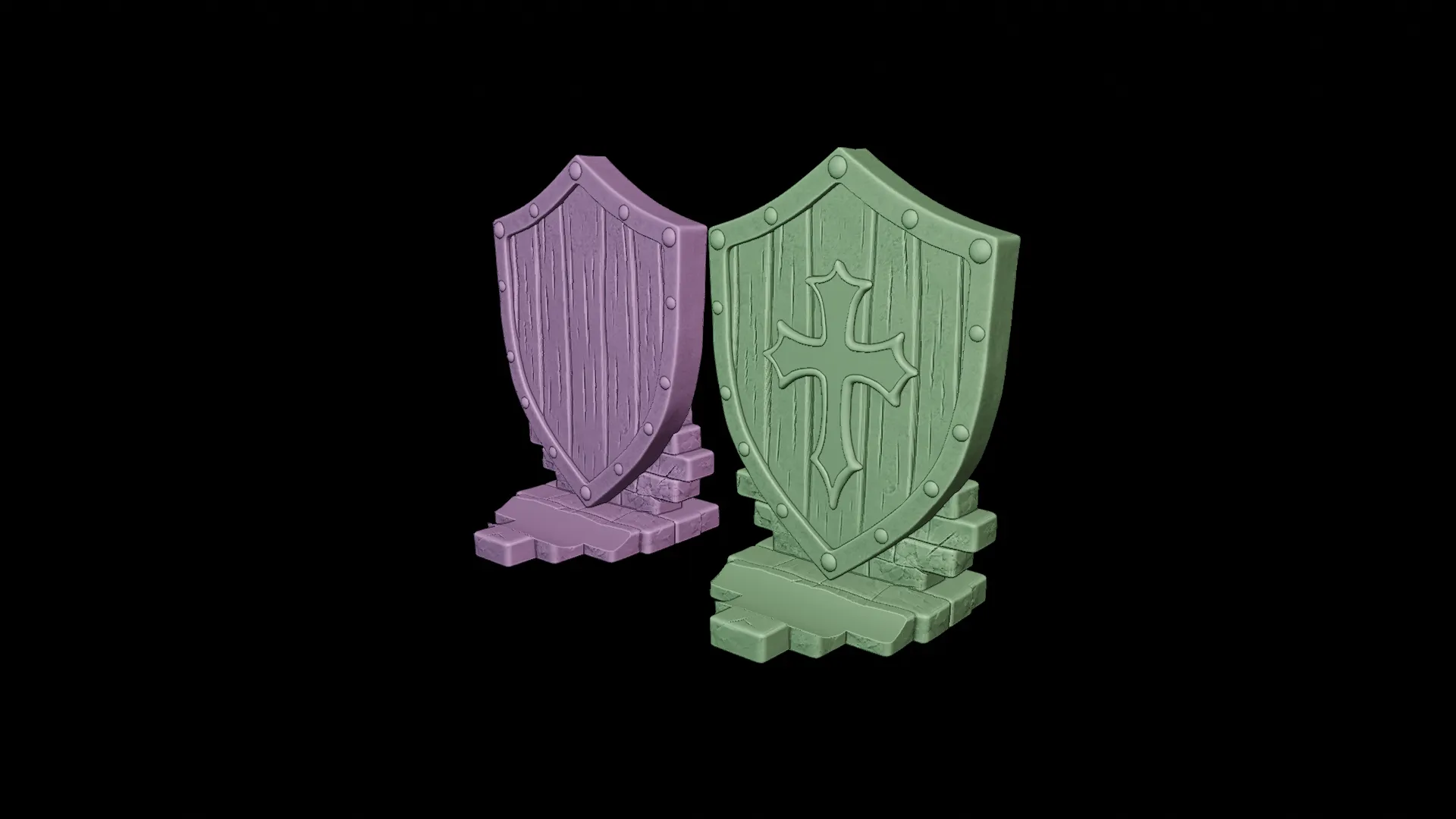 Home Decorations & Ornaments STL Download - Heroic Phone Stand – Shield ...