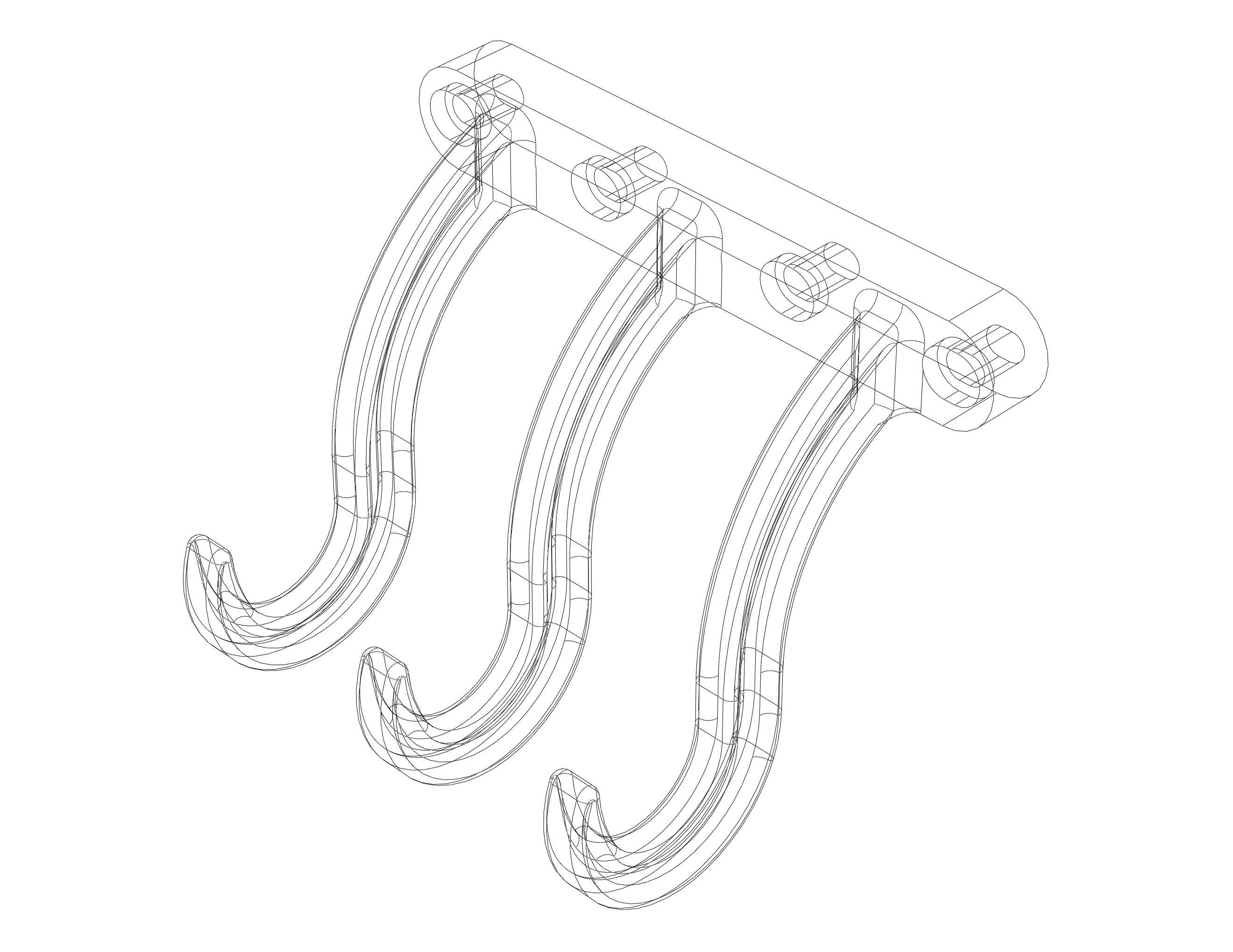 Plastic Triple Wall Hook | 3D models download | Creality Cloud