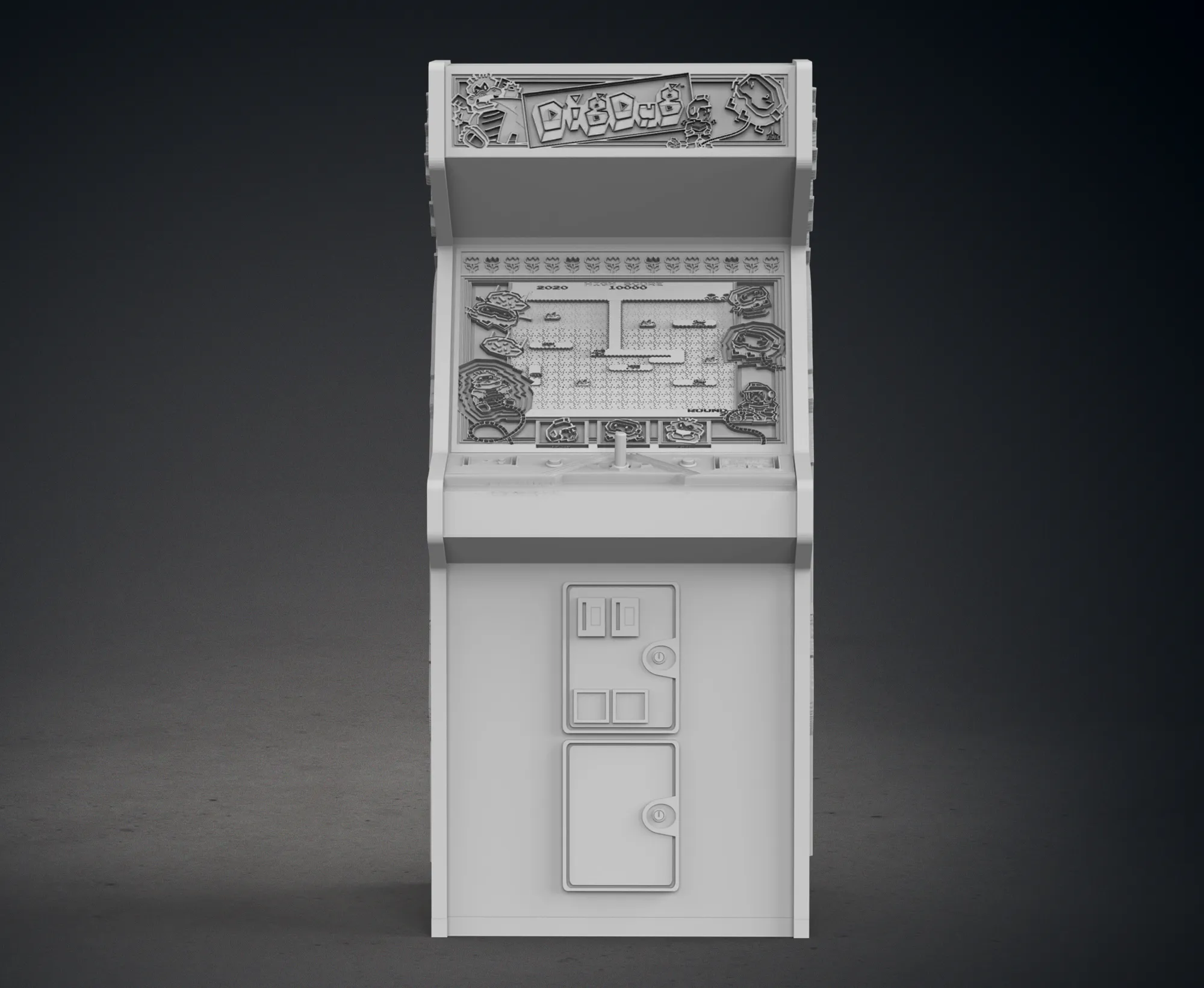 Lighting & Lamps STL Download - Dig Dug Arcade Cabinet with ...