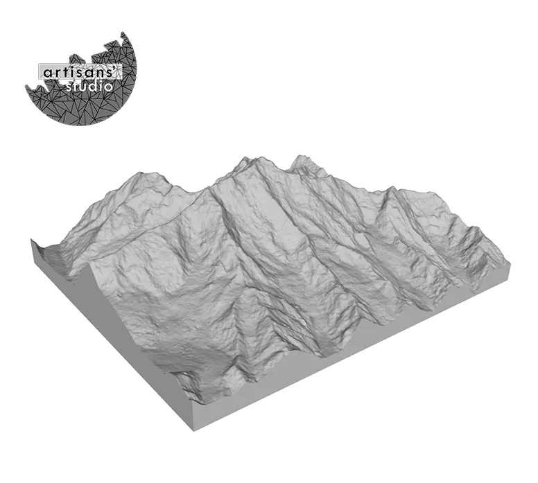 Other STL Download - Rakaposhi Mt STL File - 3D Topographic Modelby ...
