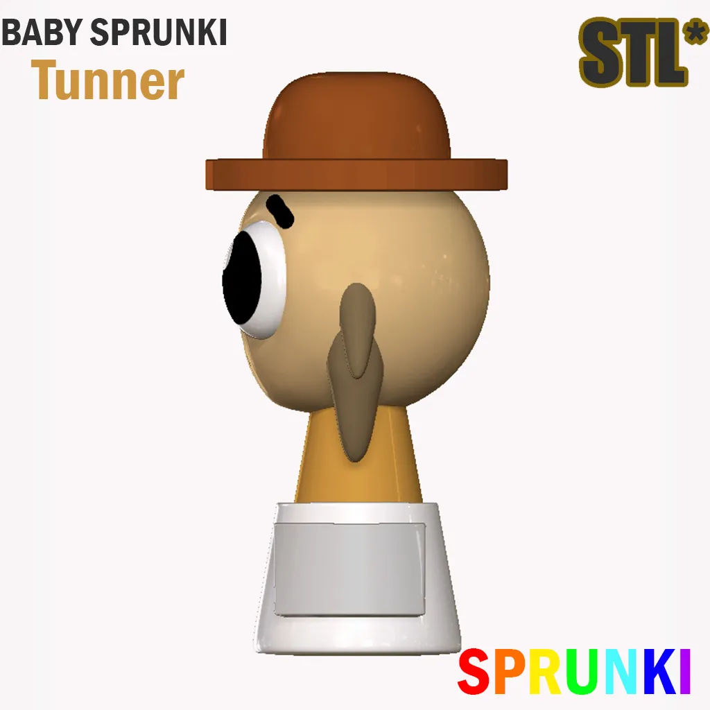 STL Sprunki Incredibox Baby Tunner STL 3D Character Fanart | 3D models ...