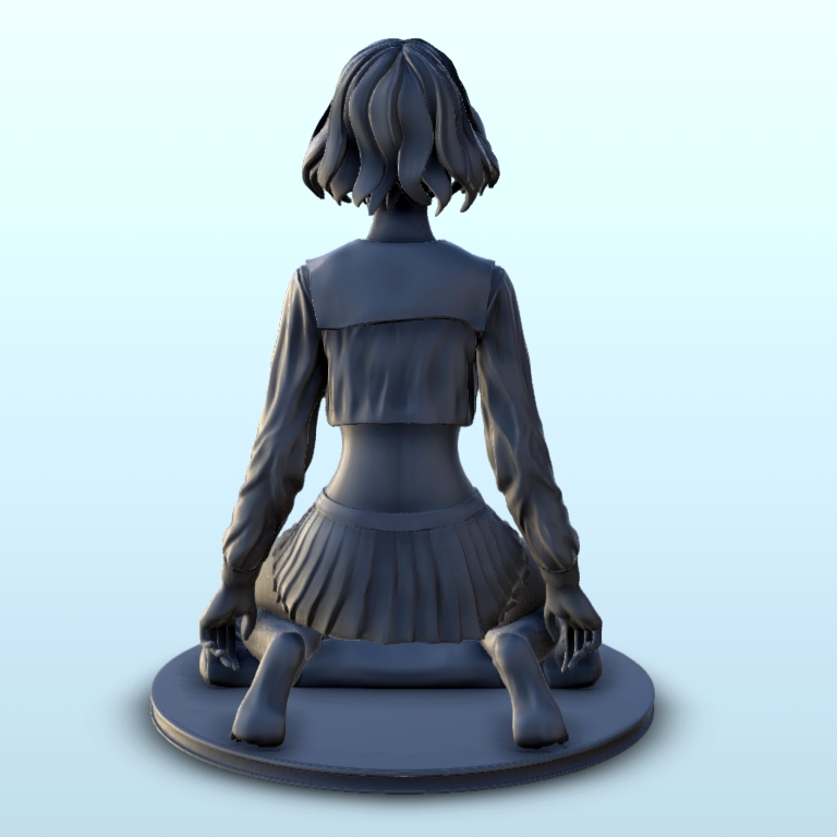 Girl crying - figure statue human female character | 3D models download ...