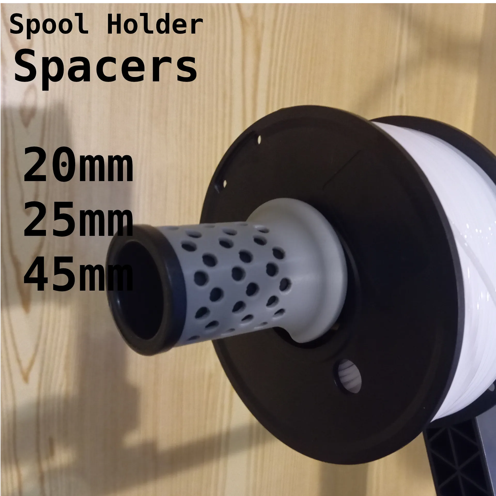 3D Printer Files | 3MF File | Ender spool holder spacers. 20, 25 and ...