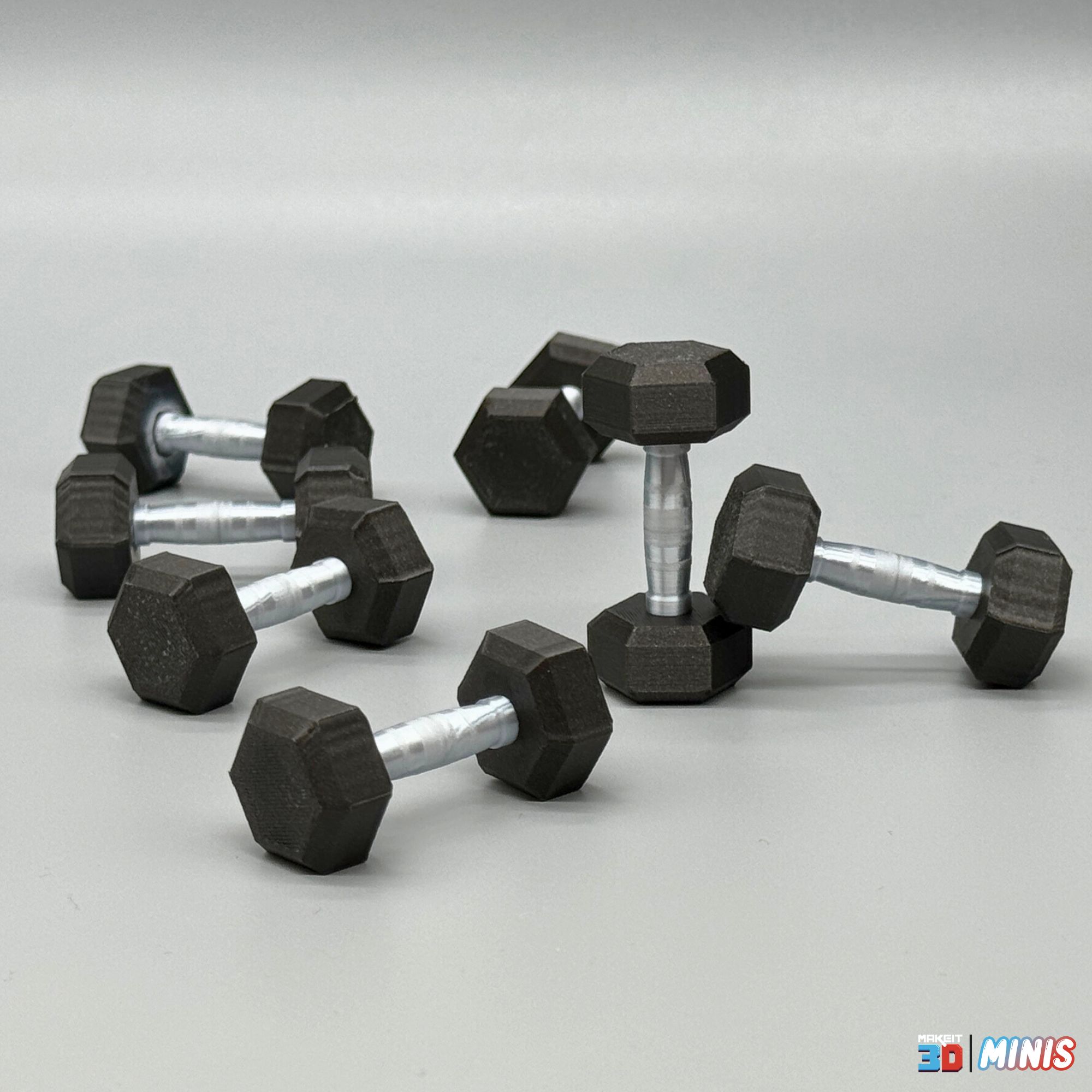 3D Printable Miniature Dumbbells STL Files | 3D models download ...