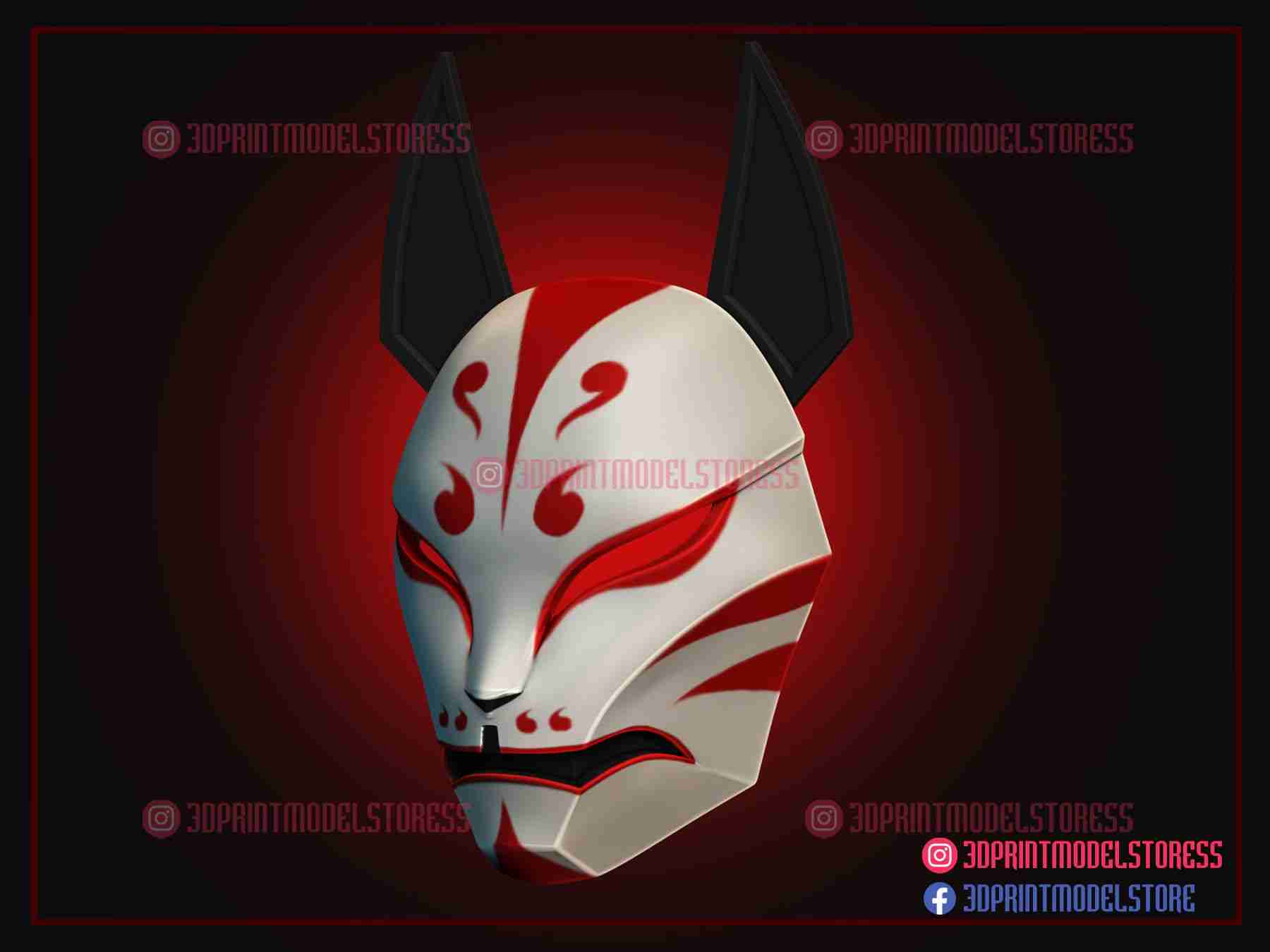 Aragami 2 Game Mask - Kitsune Mask for Cosplay Halloween | 3D models ...