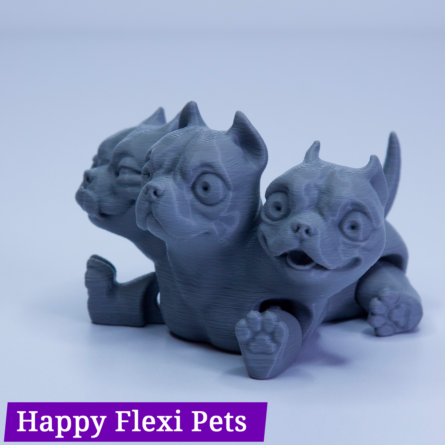 Fluffy the Cerberus (three-headed dog) print in place toy | 3D models ...