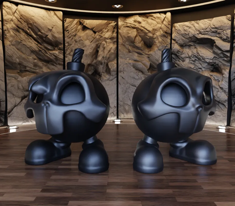 Characters & Creatures STL Download - Skull Mask Bomb Fan Art Toyby ...