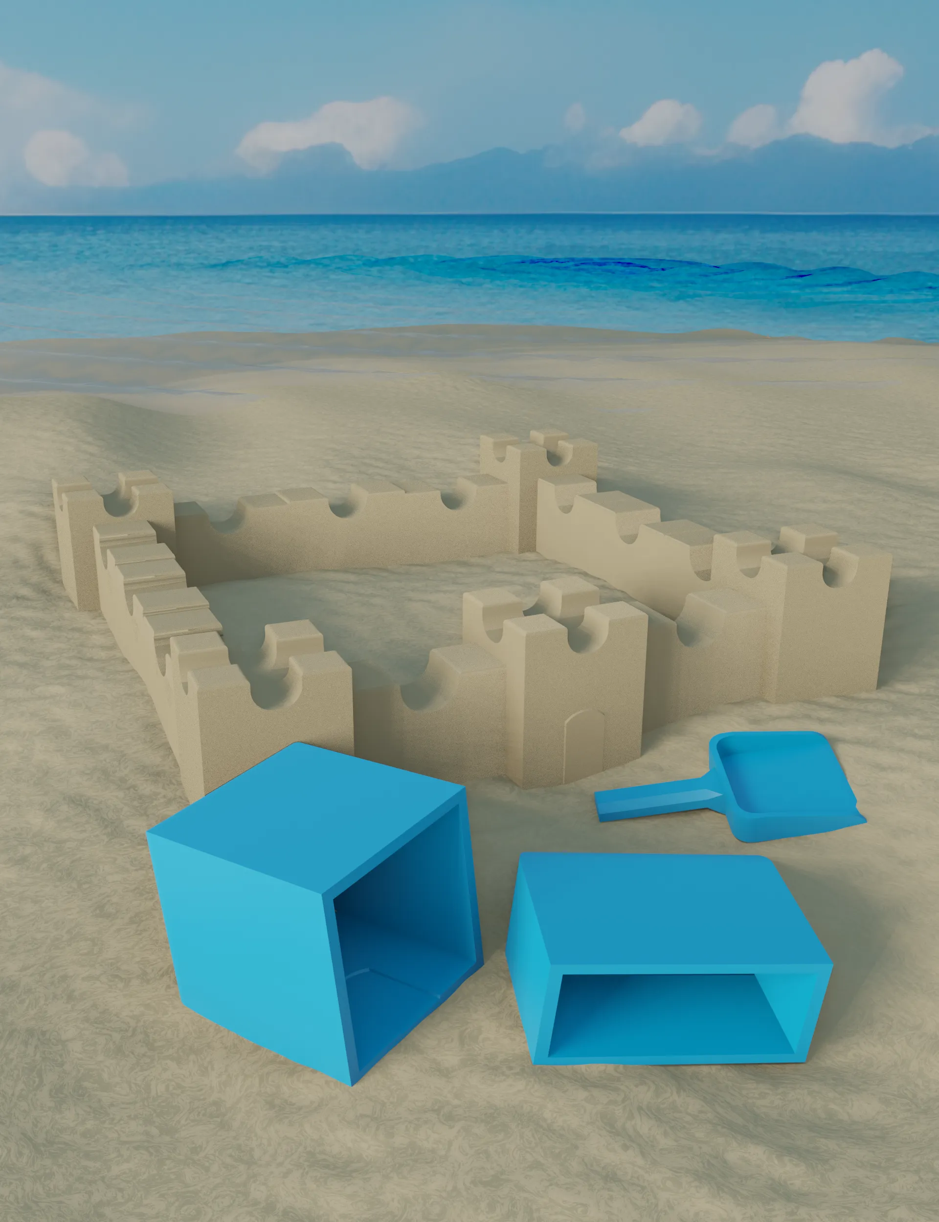 3D Printer Files | 3MF File | Beach set | Creality Cloud