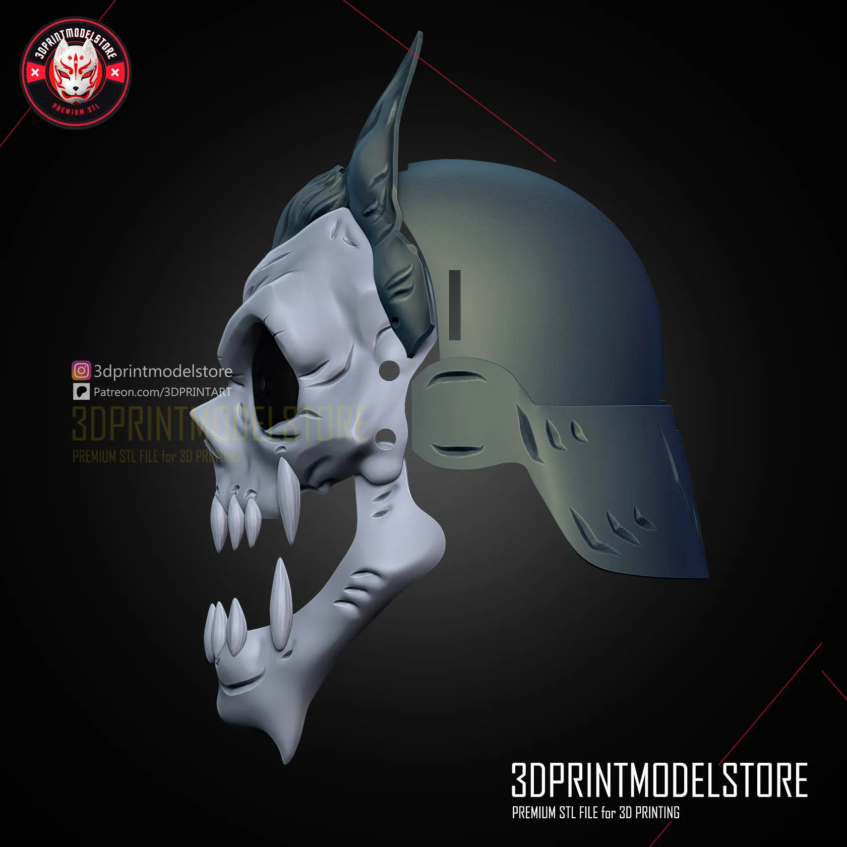 Cosplay STL Download - Barry The Chopper Skull Mask - Full Metal ...