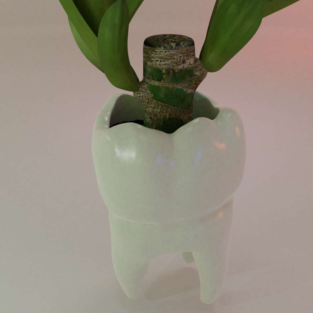Teeth / Tooth Flower Pot | 3D models download | Creality Cloud