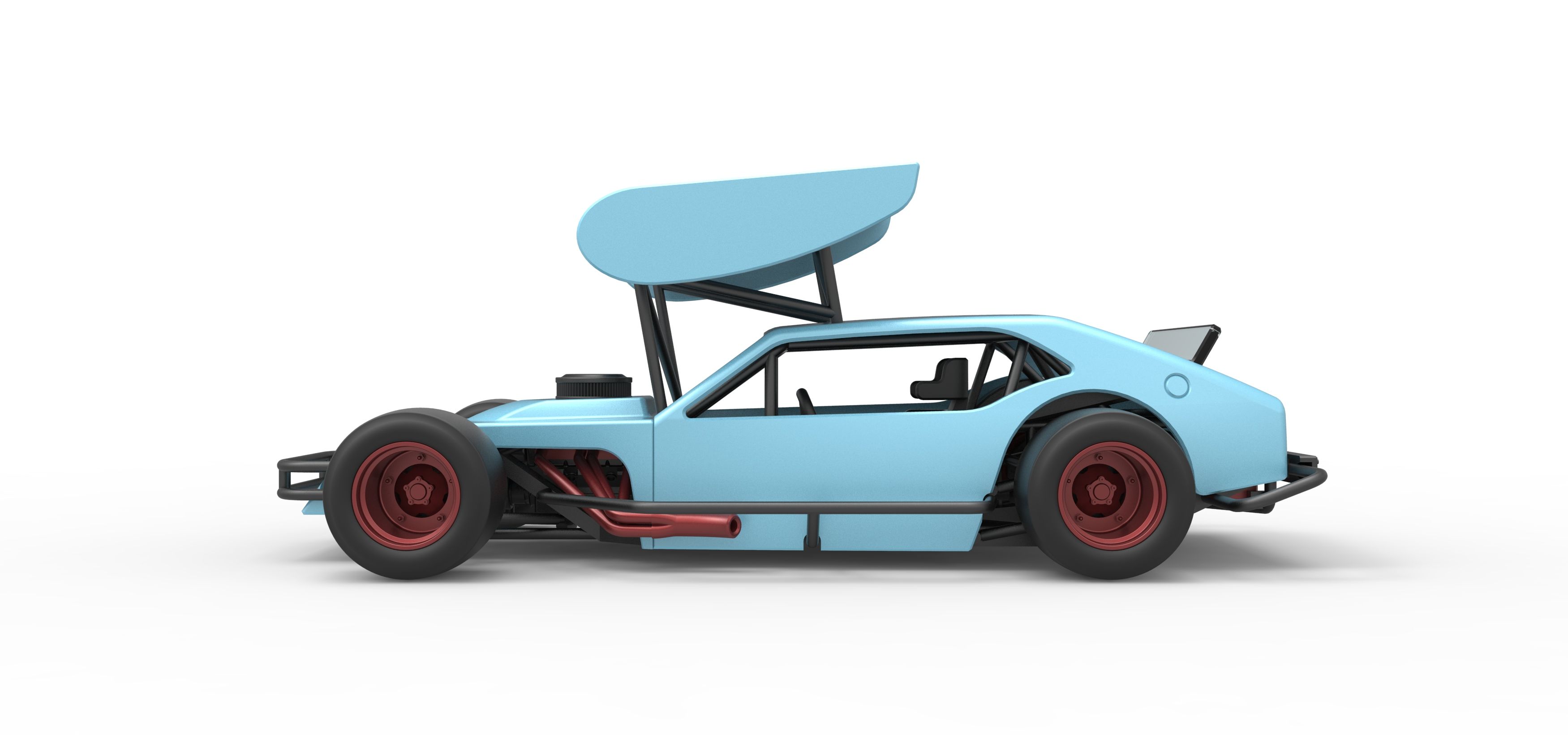 Vintage Asphalt Modified stock car V2 with wing Scale 1:25 | 3D models ...