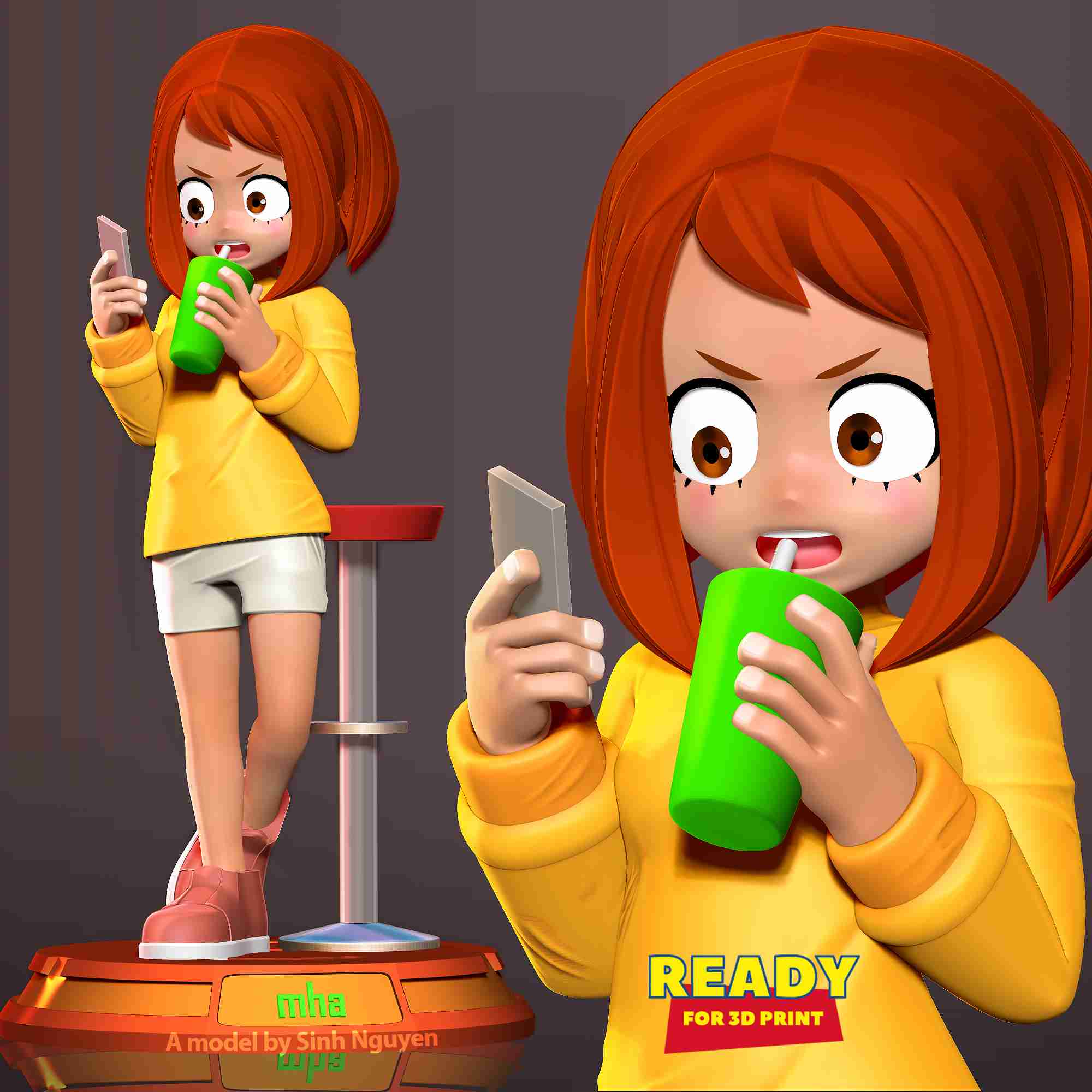 Kid Ochaco Uraraka | 3D models download | Creality Cloud