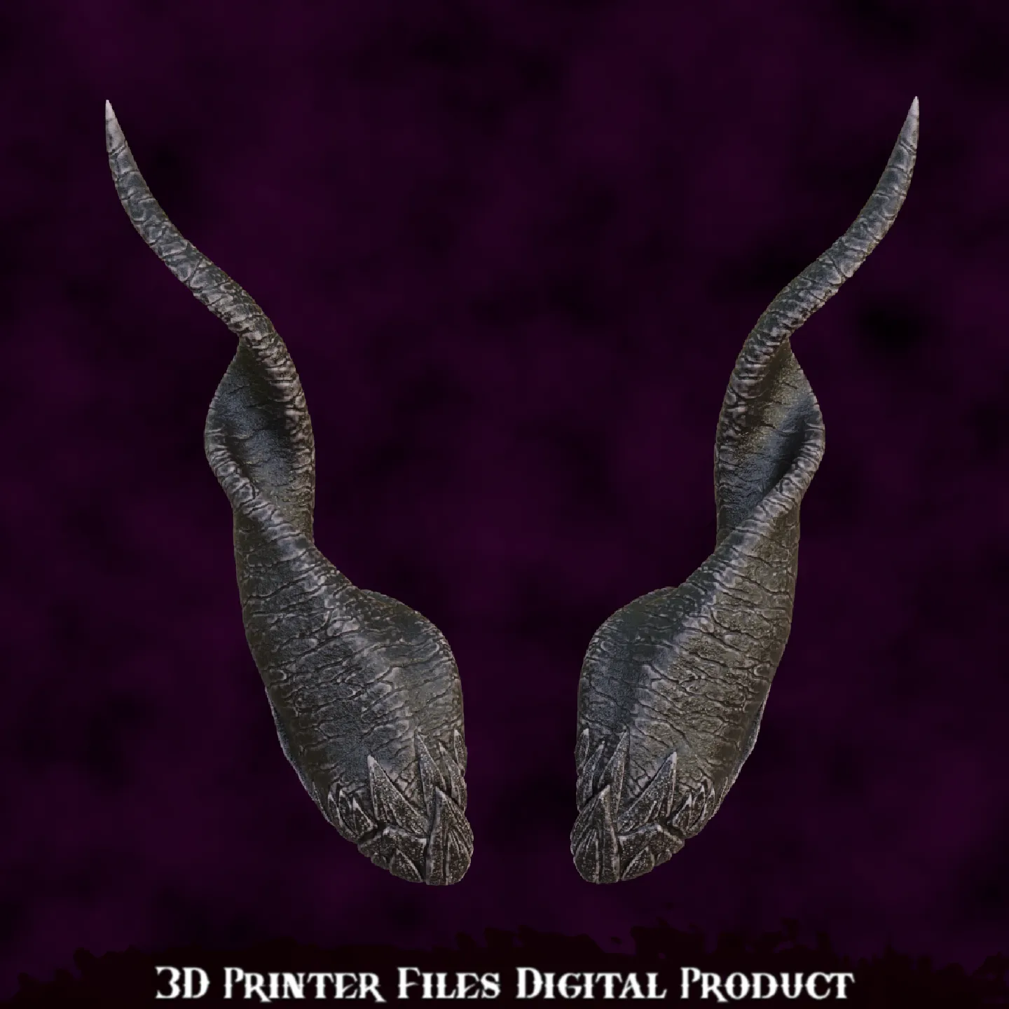 Cosplay STL Download - Tiefling Minotaurus Spirals Cosplay Horns ...