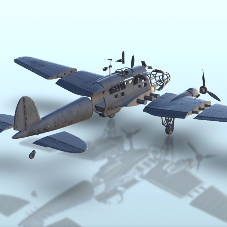 Heinkel He 111 - WW2 Terrain plane aircraft diaroma | 3D models ...