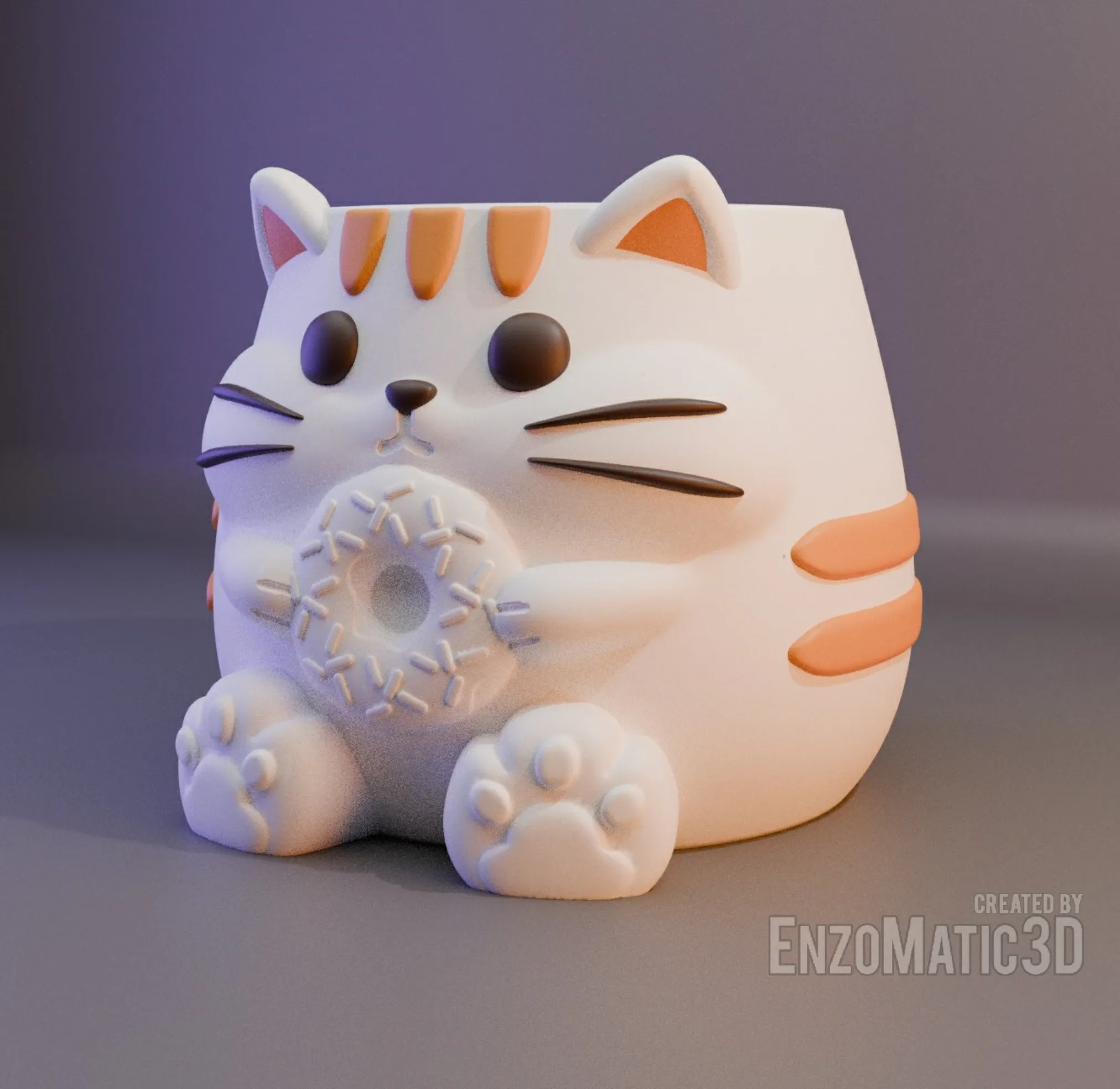 Other STL Download - cute baby cat flower pot planter pencil holder ...