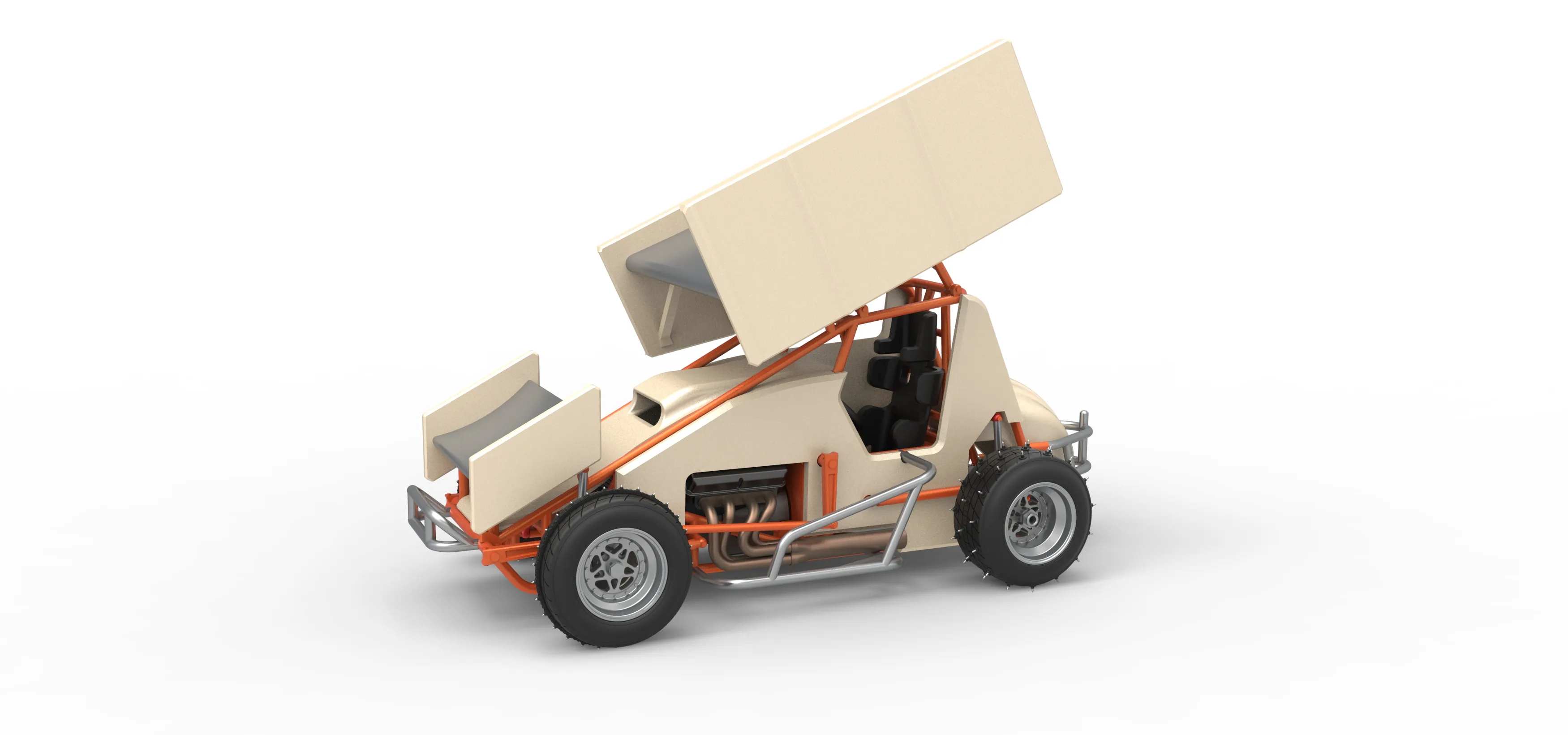 Other STL Download - Winged Sprint car for Ice Scale 1:25by 3DTechDesign