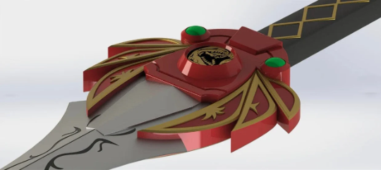 MMPR - Red Ranger Power Sword | 3D models download | Creality Cloud