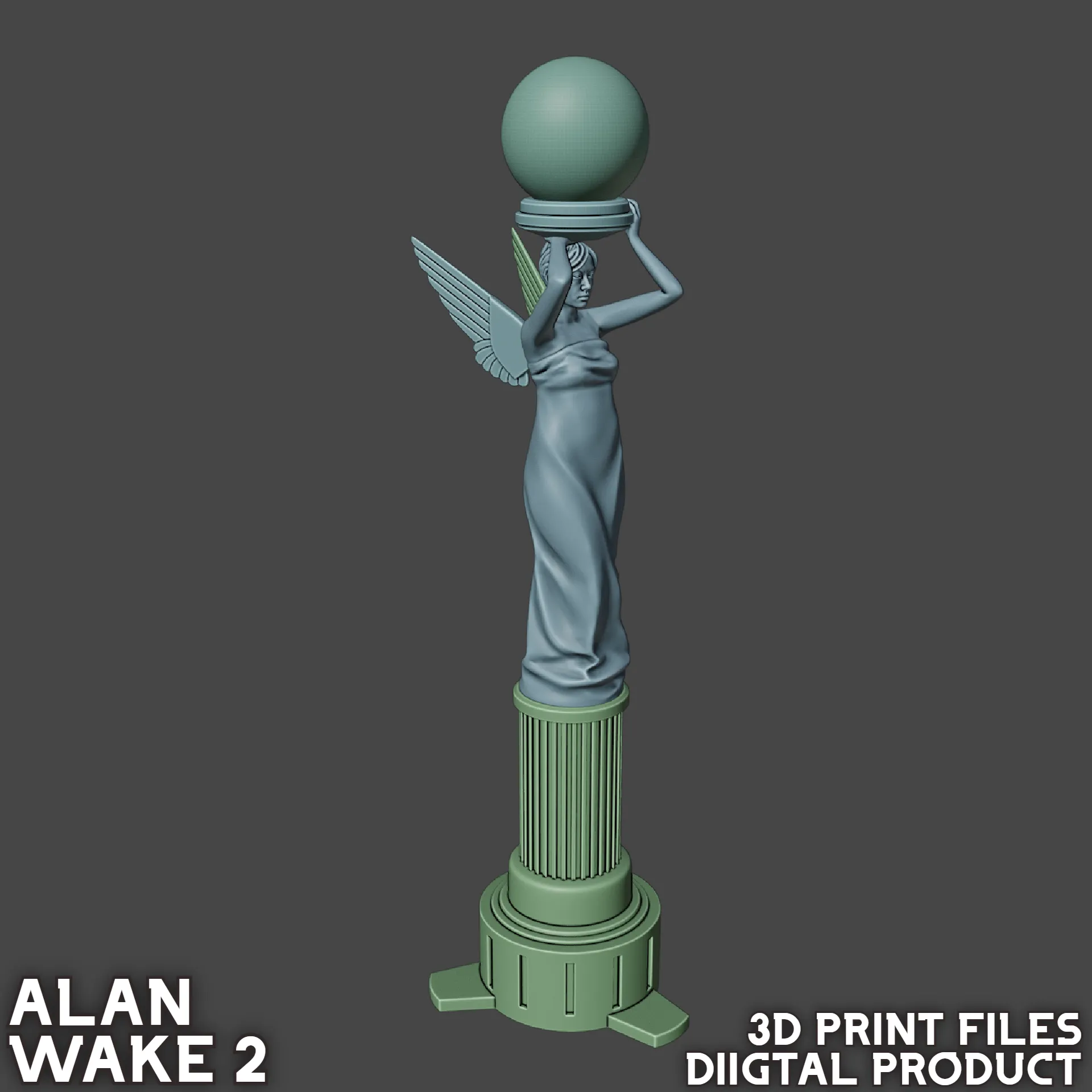 Lighting & Lamps STL Download - Angel Lamp Alan Wake 2by Krotek-inc