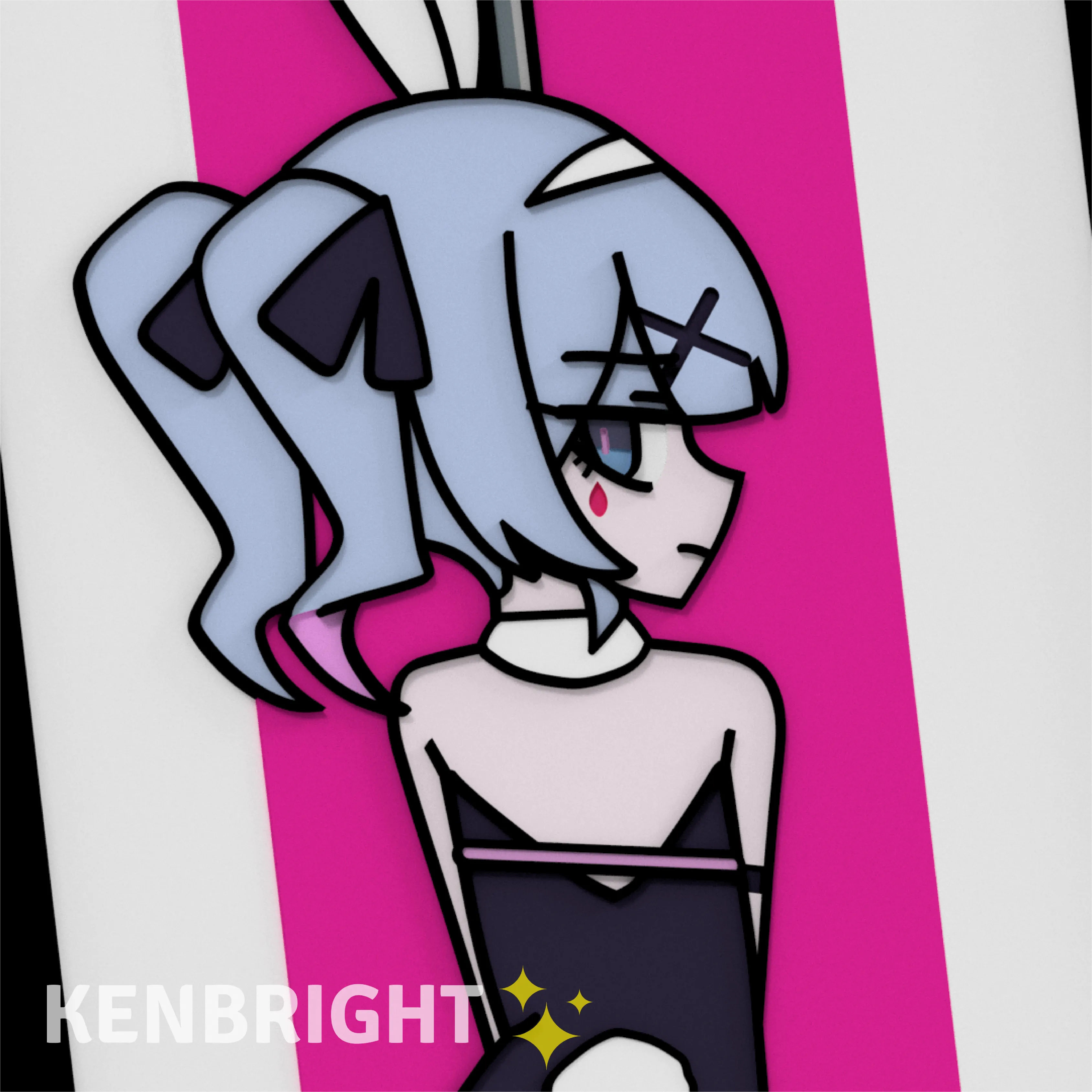 Fashion STL Download - HATSUNE MIKU - RABBIT HOLE KEYCHAINS V1 / V2by ...