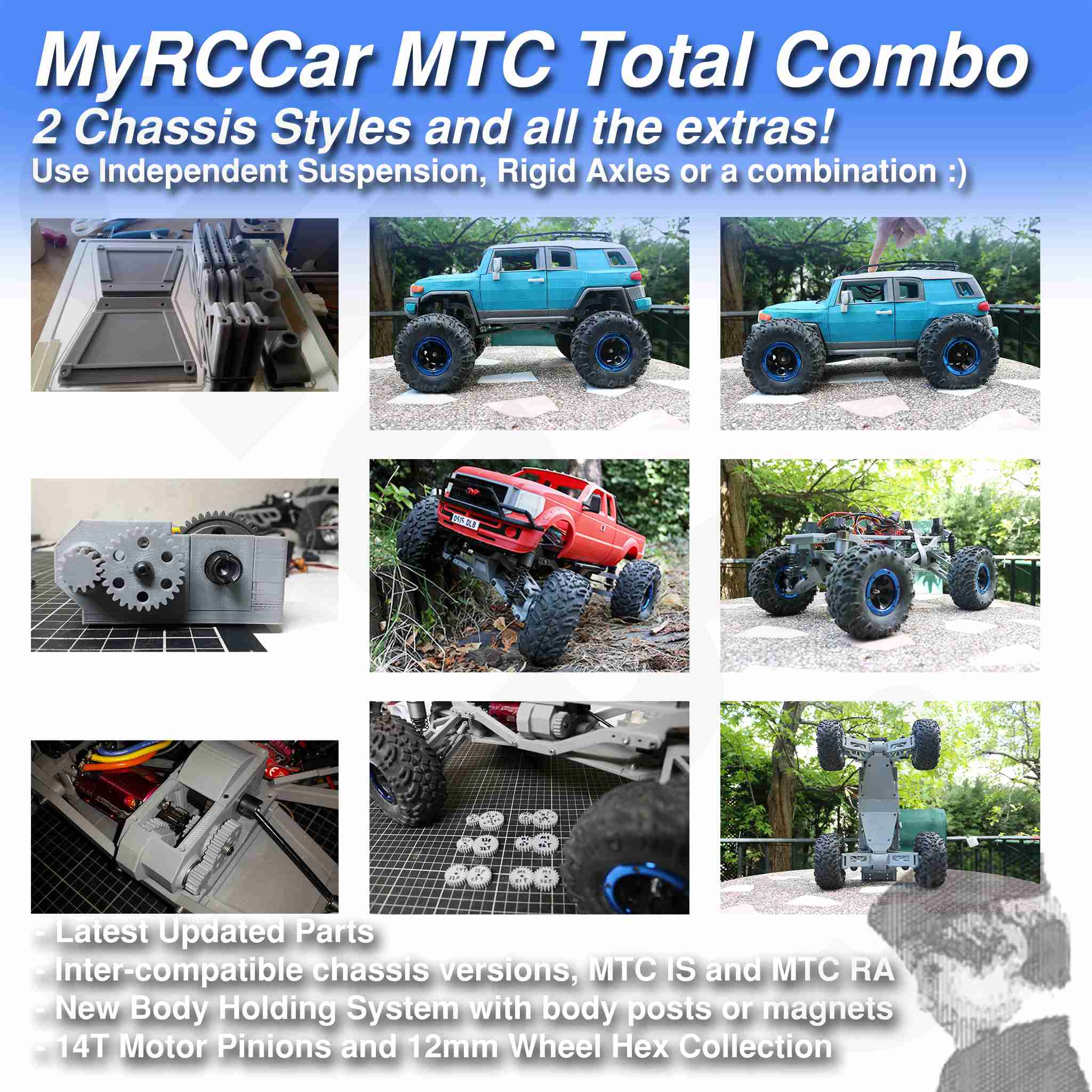 MyRCCar MTC Total RC Chassis for 1/10 Monster Crawler RC Car | 3D ...