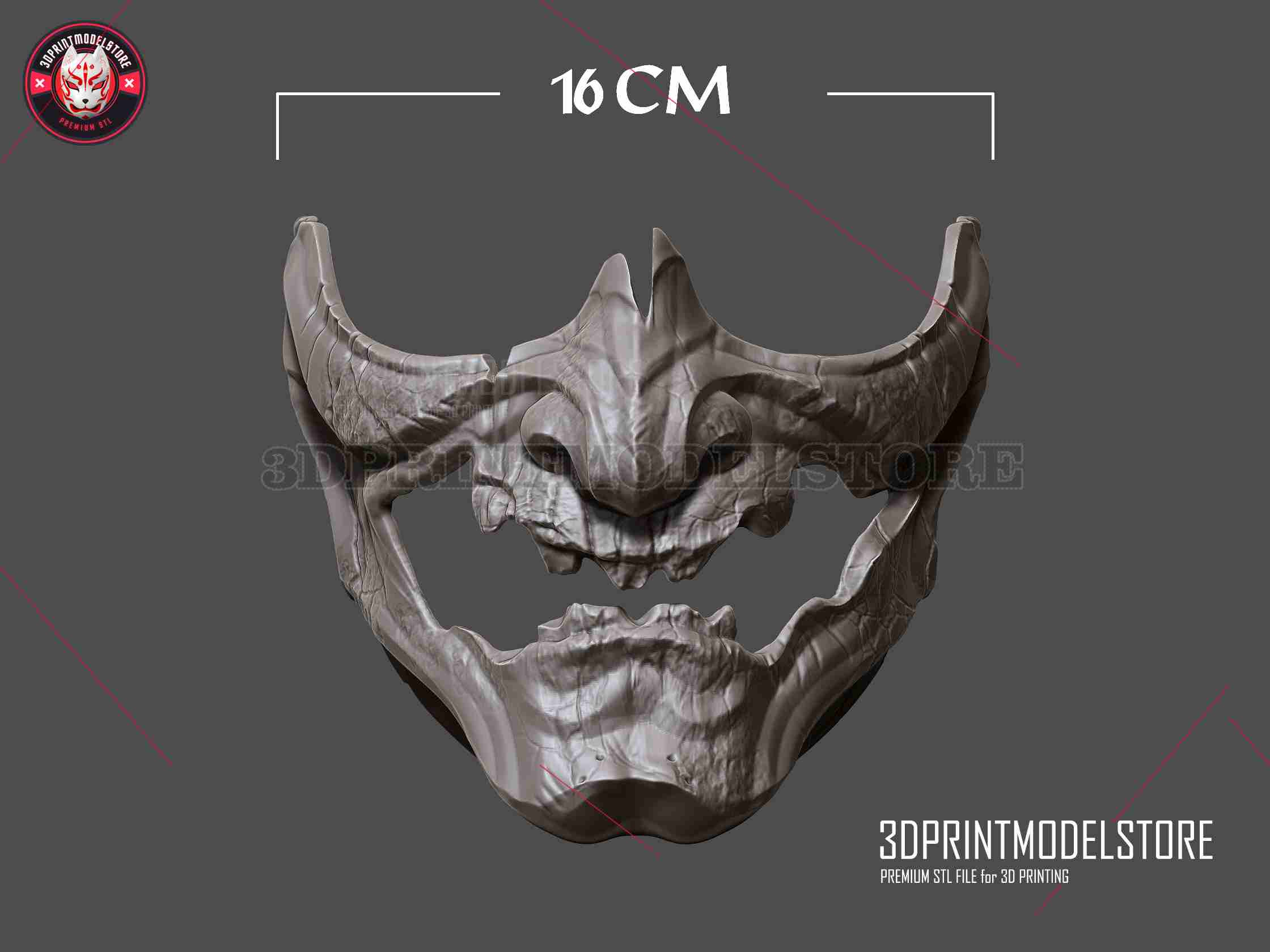 Ghost of Tsushima Skeletal Mask - Japanese Oni Samurai Mask | 3D models ...