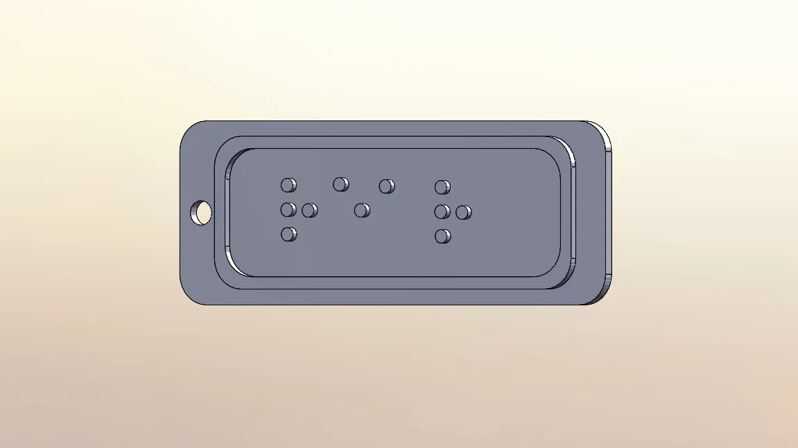 Home Decorations & Ornaments STL Download - Braille Key Fob Rearby Andy ...