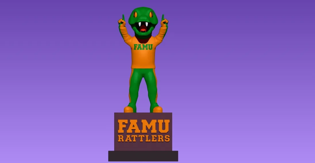 Other STL Download - NCAA - Florida A&M Rattlers football mascot statue ...