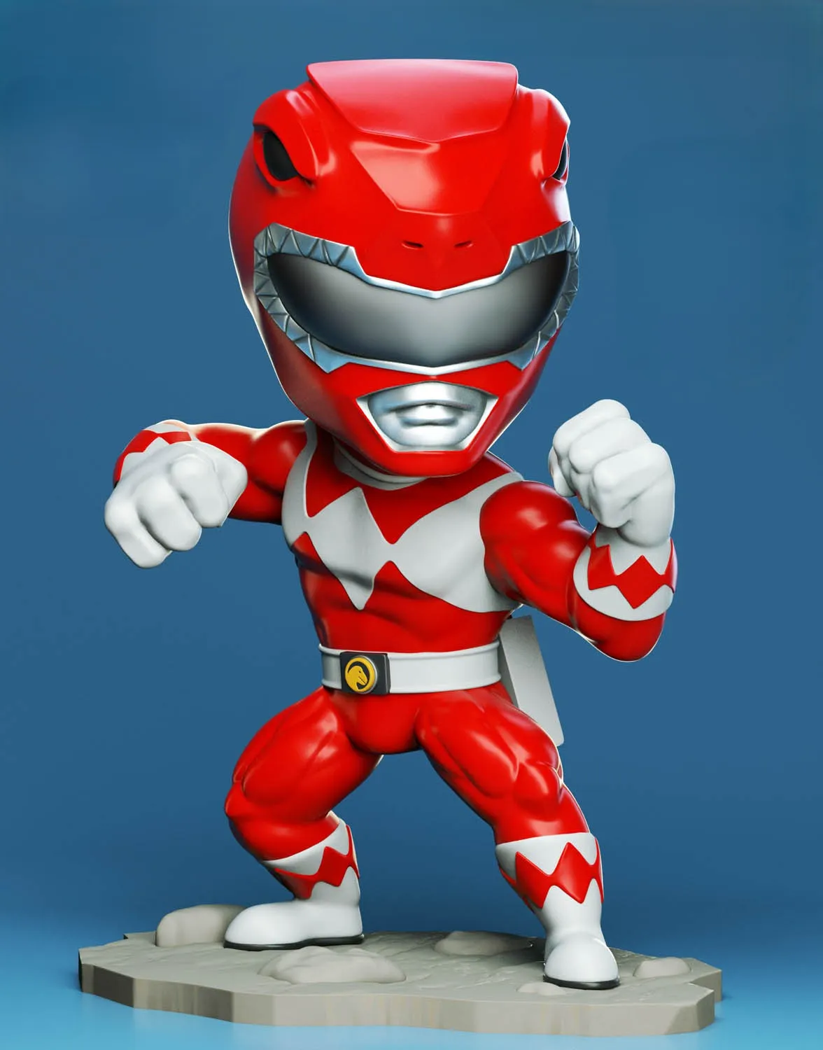 Characters & Creatures STL Download - Red Ranger - Mighty Morphin Power ...