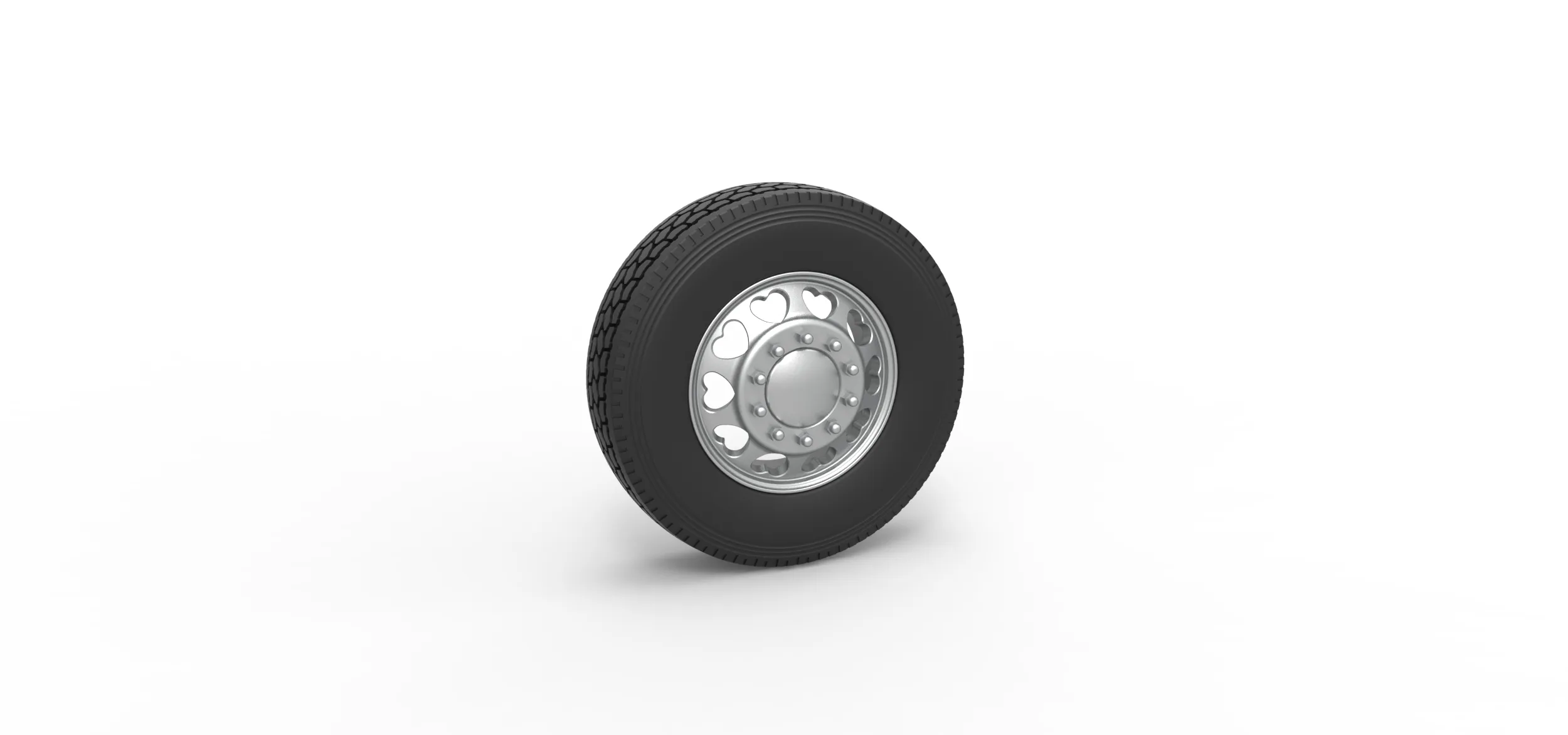 Vehicles & Machinery STL Download - Front custom wheel of semi truck ...