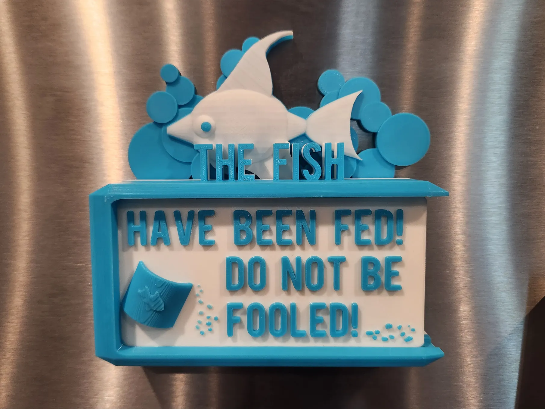 3D Printer Files | 3MF File | Fish Feeding Status Magnet Sign ...