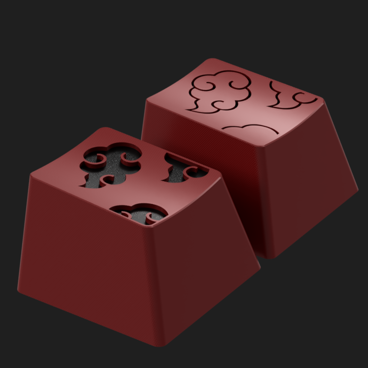 AKATSUKI - NARUTO THEMED ARTISAN KEYCAPS SET | 3D models download ...