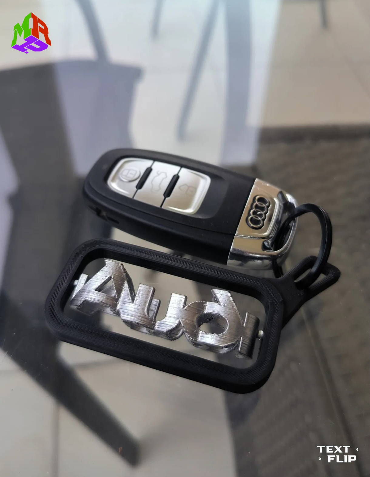Text Flip - Audi Keychain | 3D models download | Creality Cloud